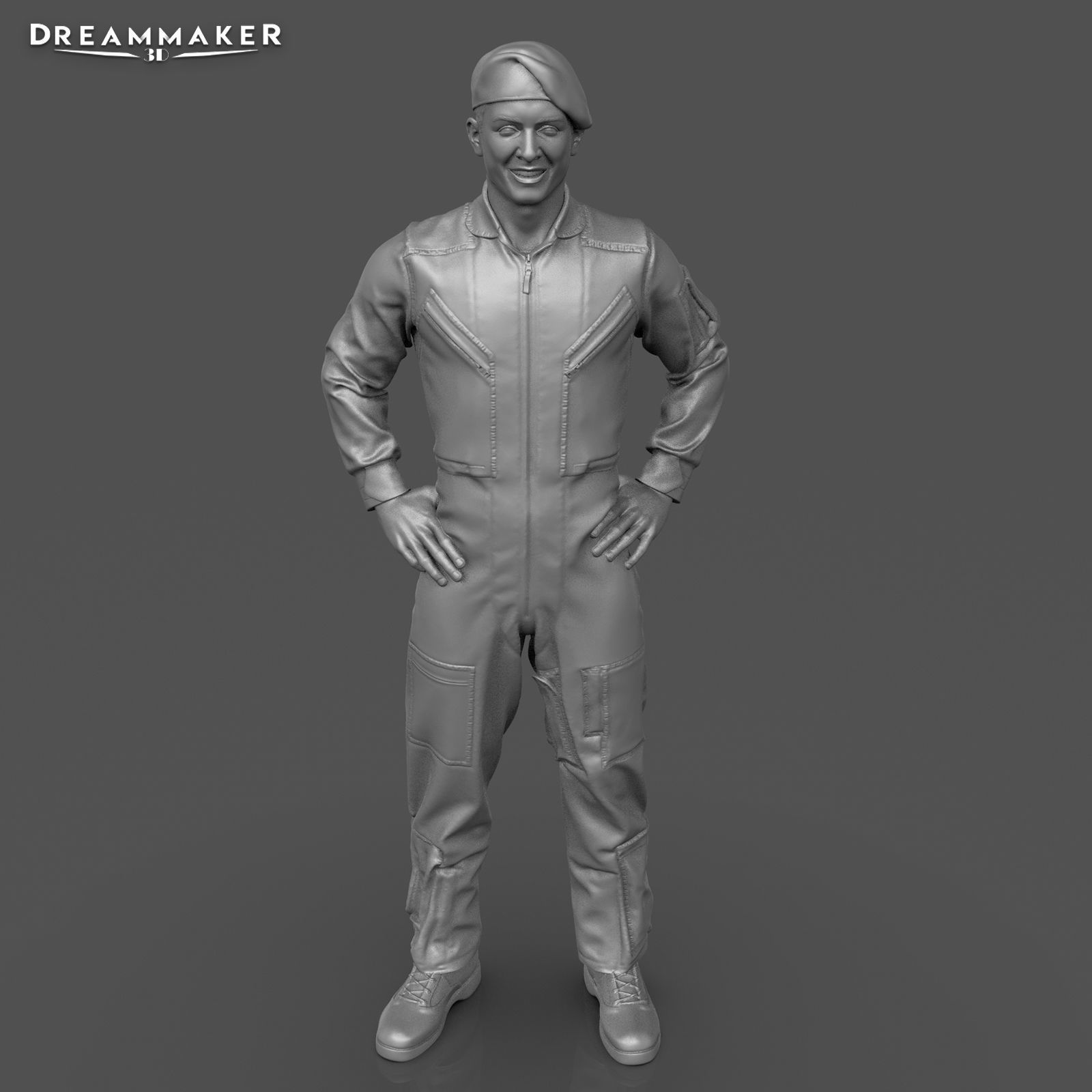 Fighter pilot 3D model 3D printable | CGTrader