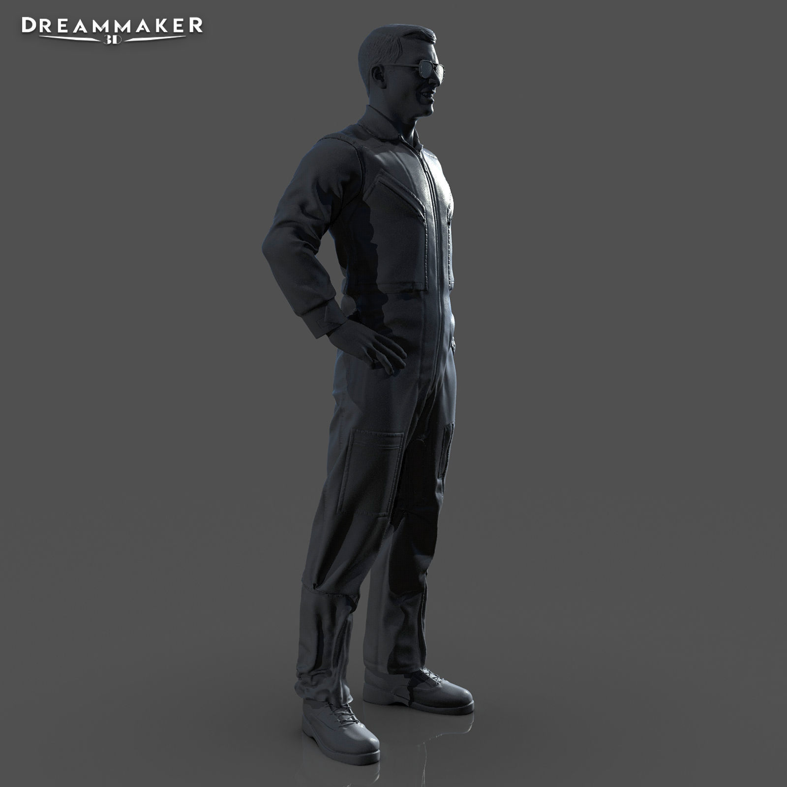 Fighter pilot 3D model 3D printable | CGTrader