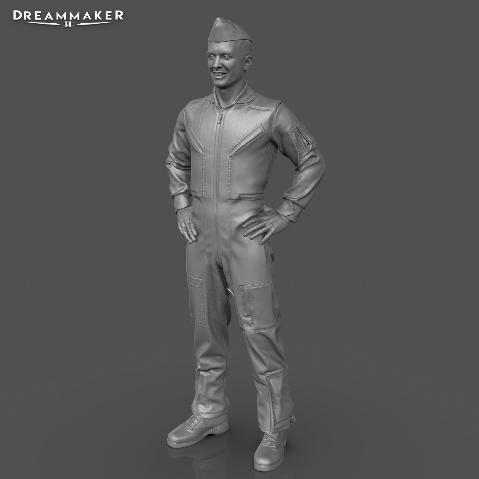 Fighter pilot 3D model 3D printable | CGTrader