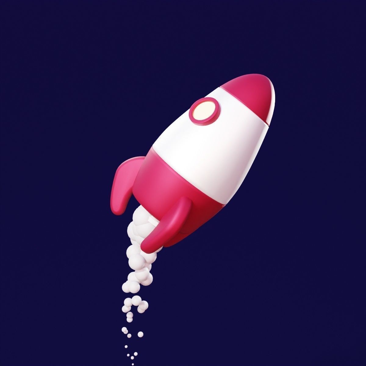 Low Poly 3D Cartoon Rocket Game ready model spaceship 3D model animated ...