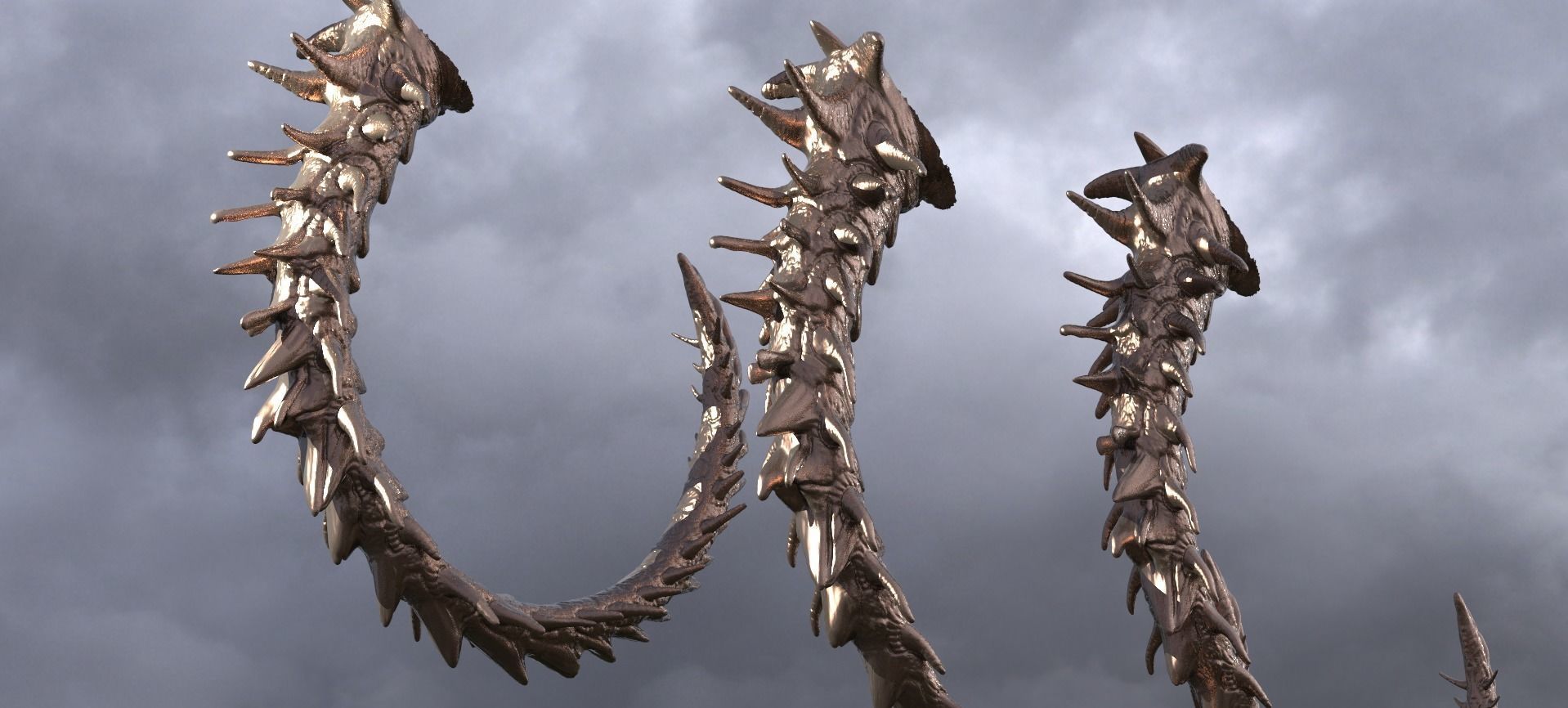 Armageddon Dragon Tail 2 versions 3D model | CGTrader