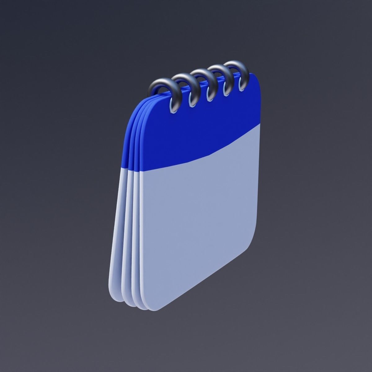 3D model 3D Game ready cartoon calendar icon illustration VR / AR / low ...