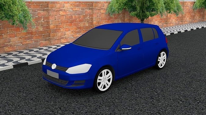 3D model VW Golf 7 VR / AR / low-poly | CGTrader