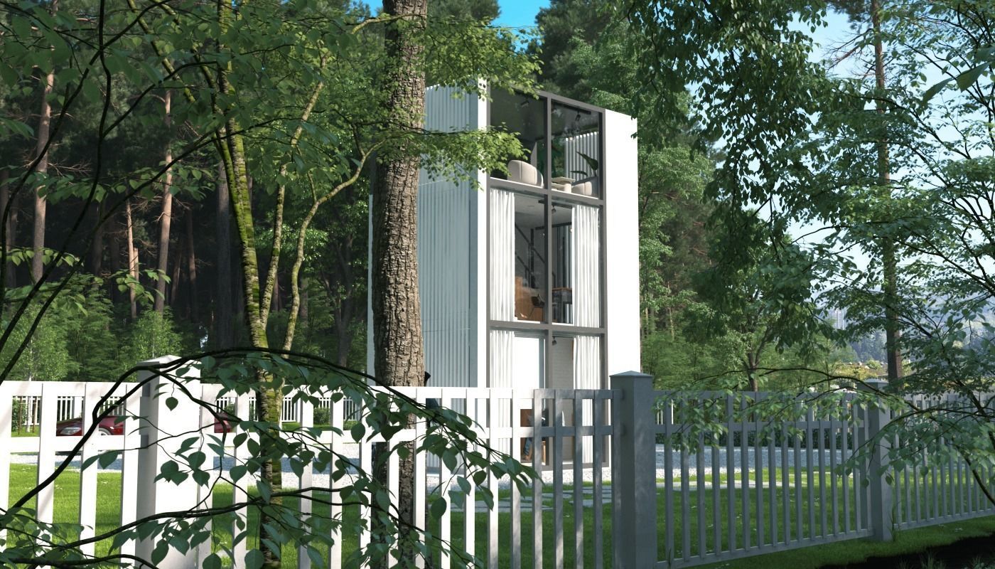 3x4m Small Modern House 3D model animated | CGTrader