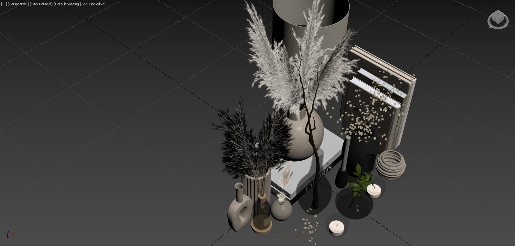Decorative Set 098 3d Model Cgtrader 9251