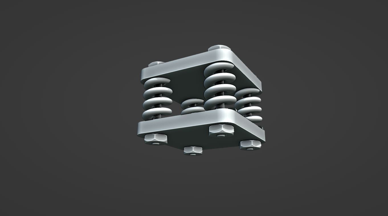 Base Plate Spring Bolt 3D model | CGTrader