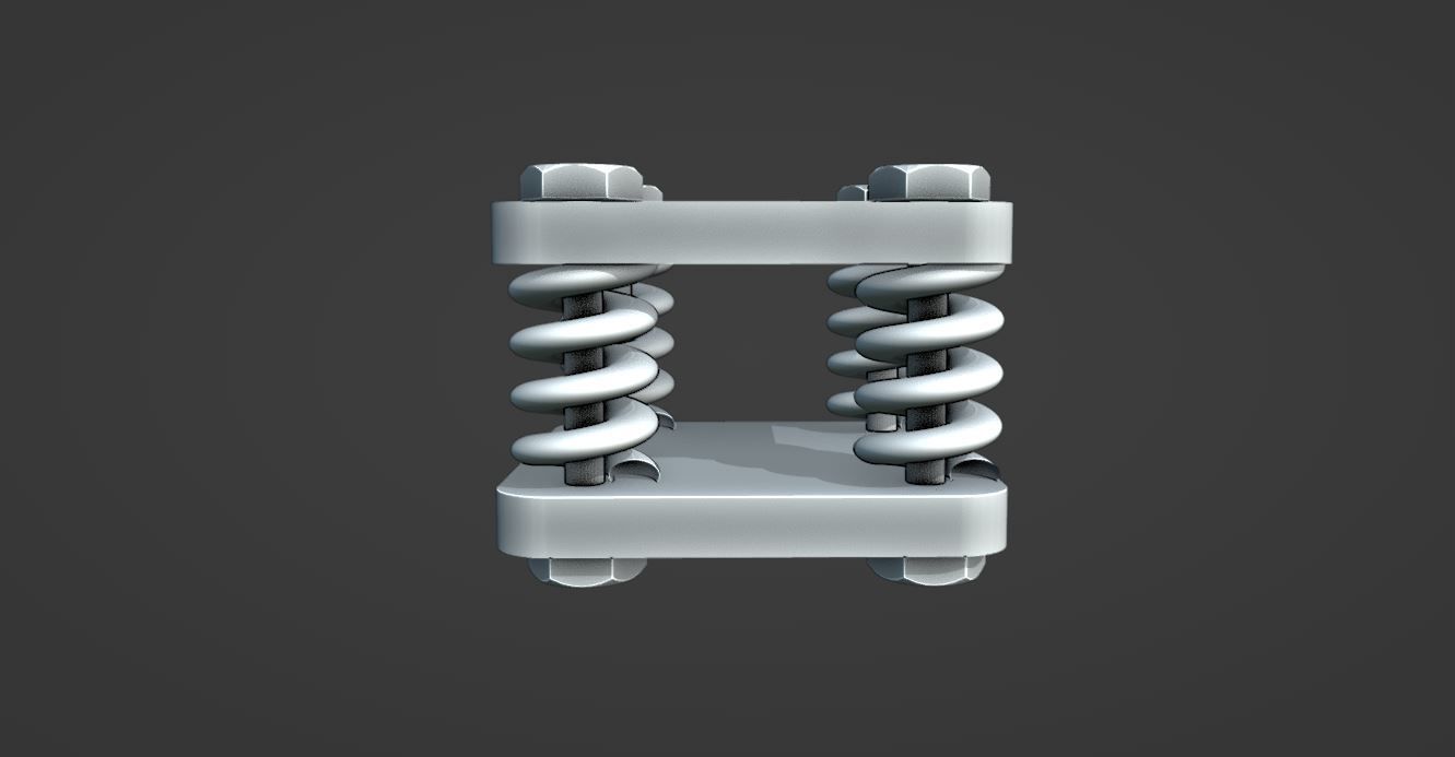 Base Plate Spring Bolt 3D model | CGTrader