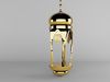 fanoos gold hanging lamp free 3D model | CGTrader