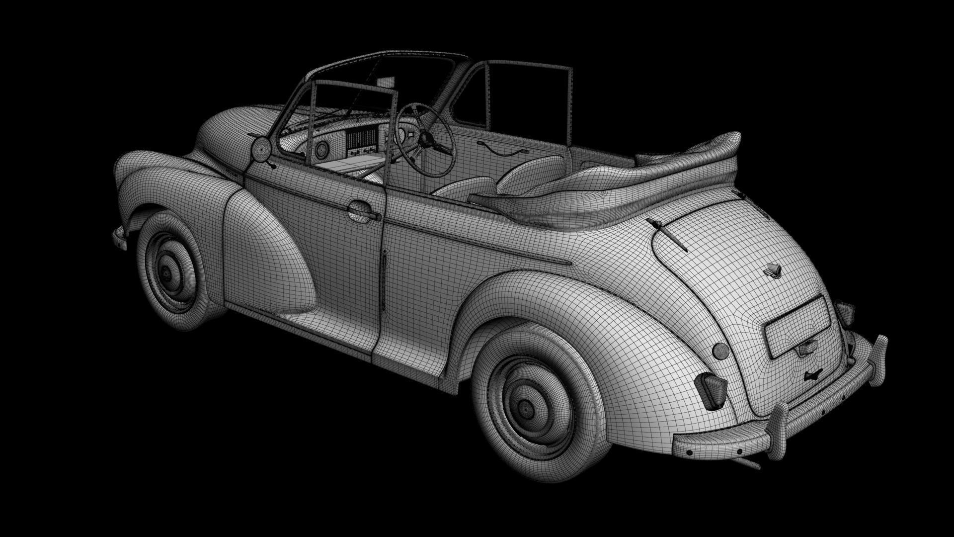 Morris Minor MM mk2 Cabrio 3D model | CGTrader