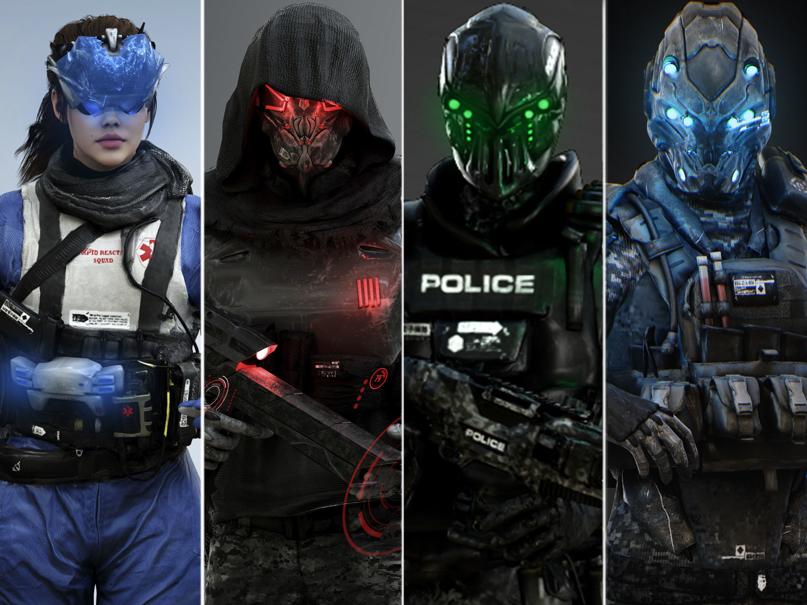 3D Model Collection Sci Fi Soldiers VR / AR / low-poly | CGTrader