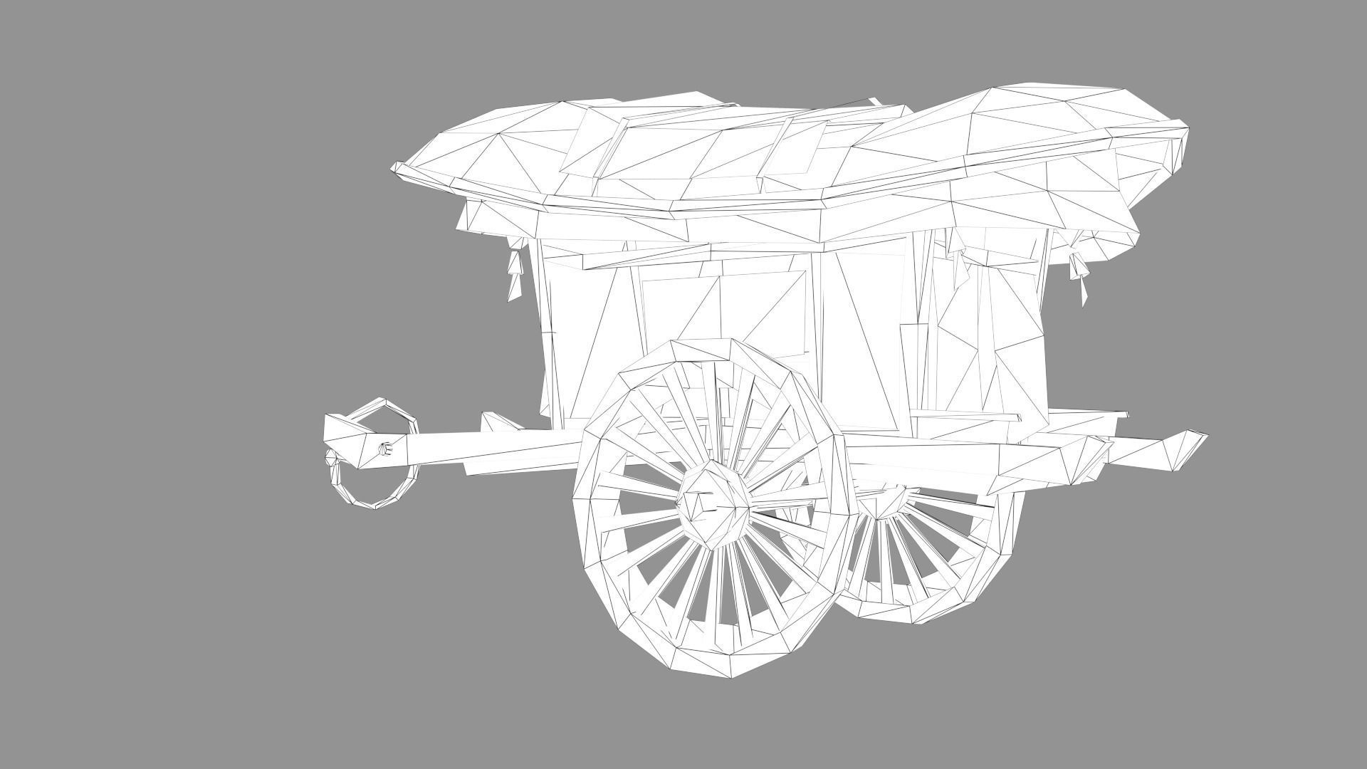 Tent carriage - ancient means of transport 3D model 3D model | CGTrader