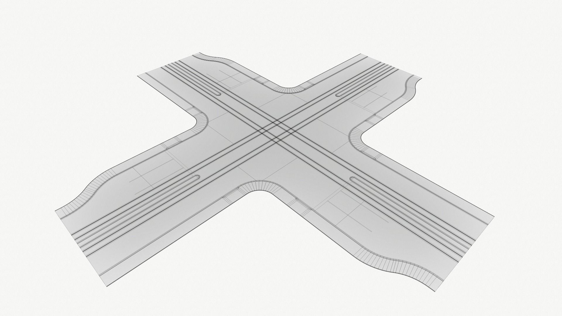 3D model Traffic Road Elements Markings UE4 and UE5 Project VR / AR ...