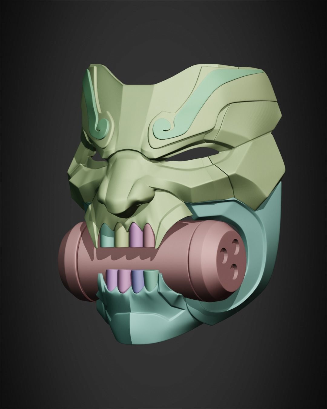 Overwatch 2 Genji BattlePass Mask for cosplay 3D model 3D printable ...