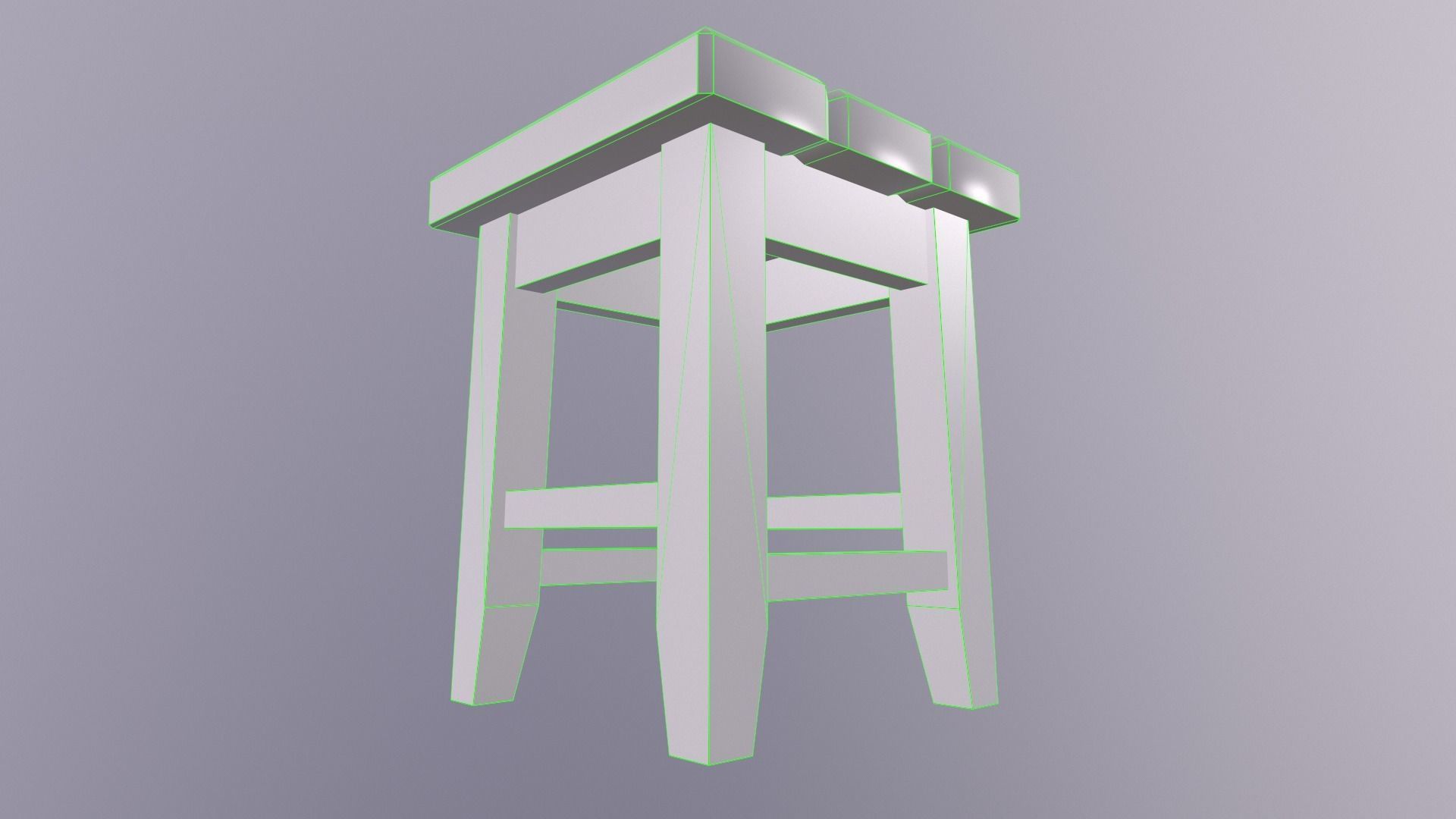 3D model Stylized medieval stool VR / AR / low-poly | CGTrader