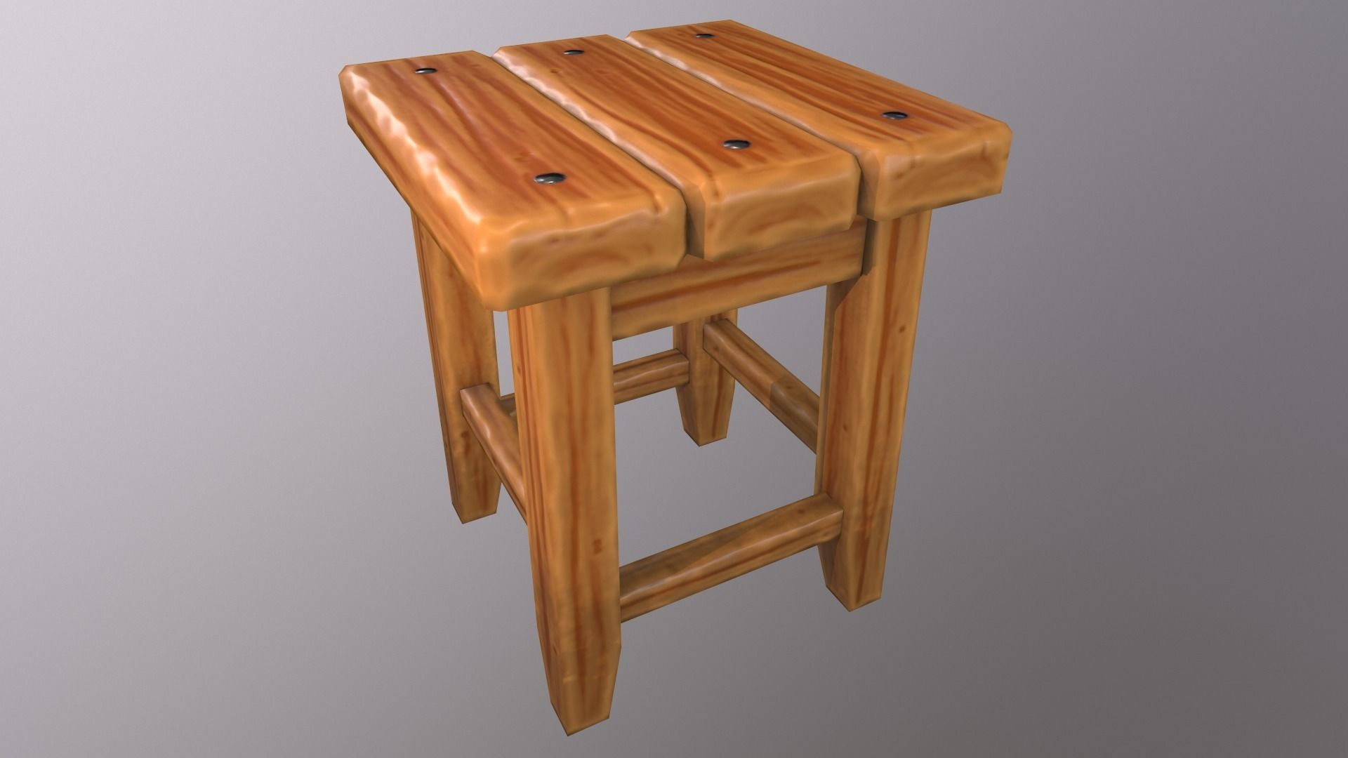 3D model Stylized medieval stool VR / AR / low-poly | CGTrader