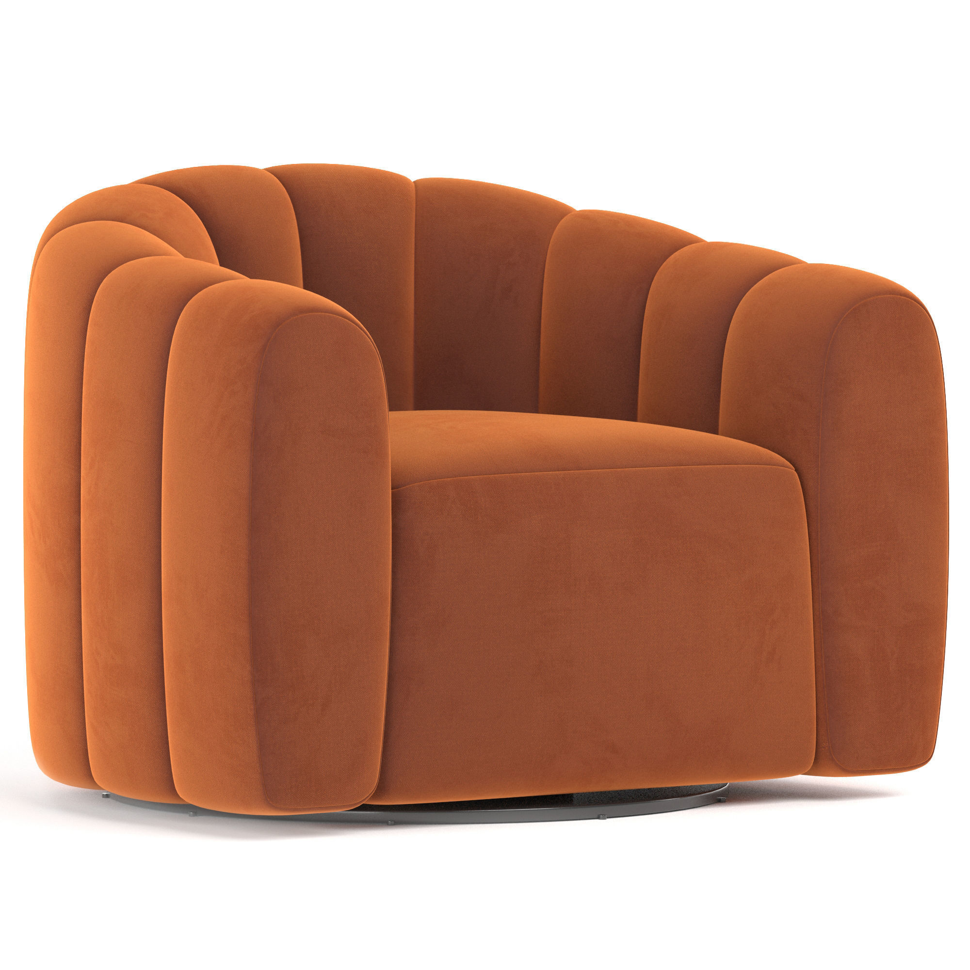FITZ RUSSET VELVET SWIVEL CHAIR 3D model | CGTrader
