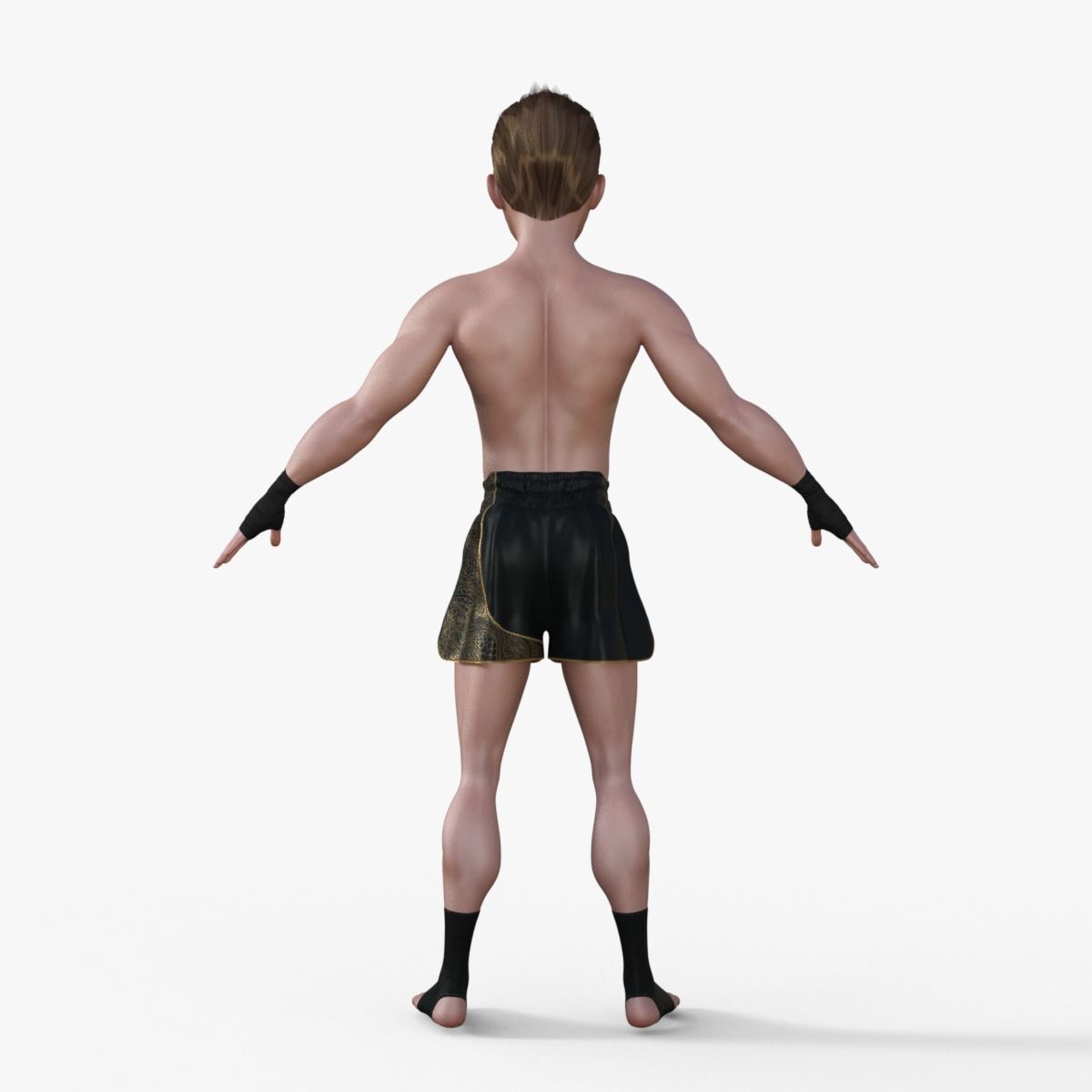 Cartoon Fighter Man Rigged 3D model rigged | CGTrader