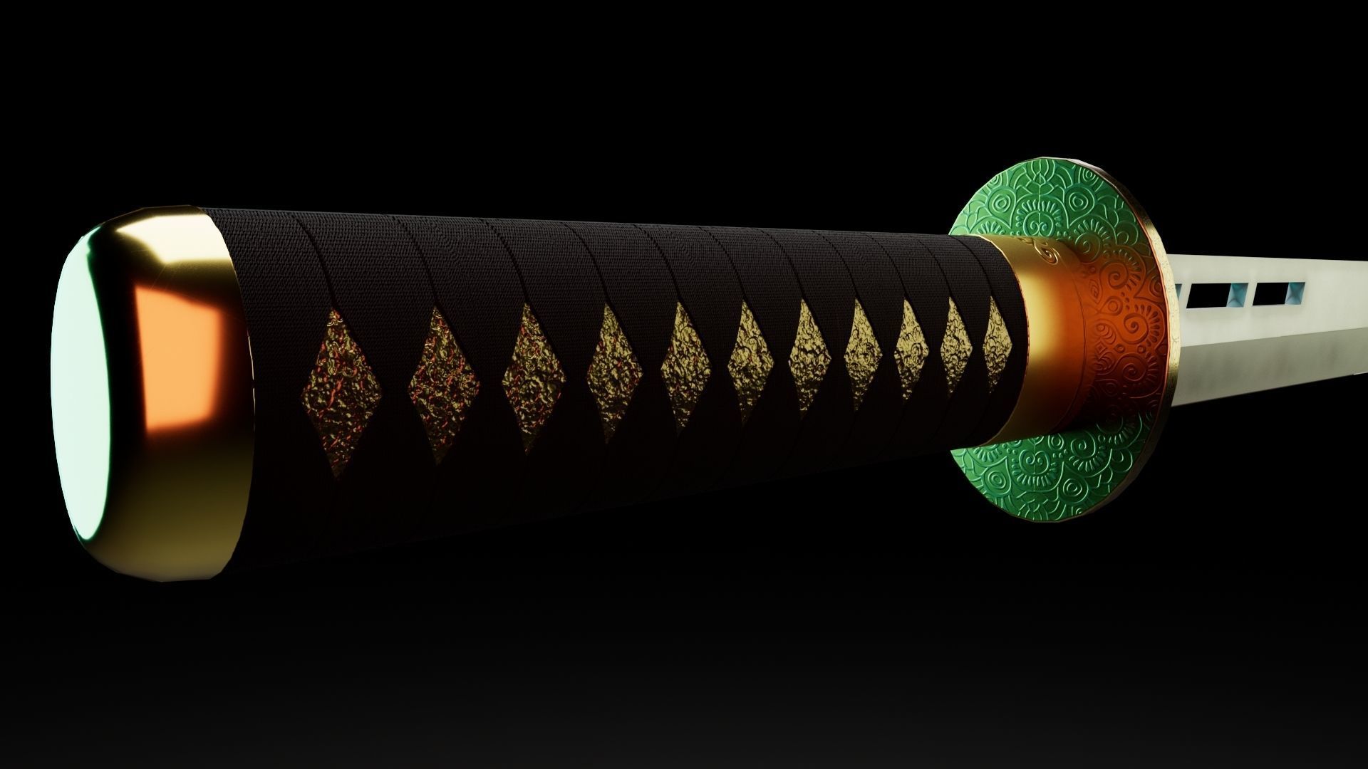 3D model Katana Sword Game Prop-Medieval Asset VR / AR / low-poly ...