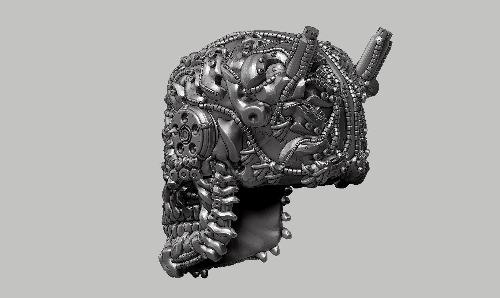 skull robot head a19 3d print model 3D model 3D printable | CGTrader