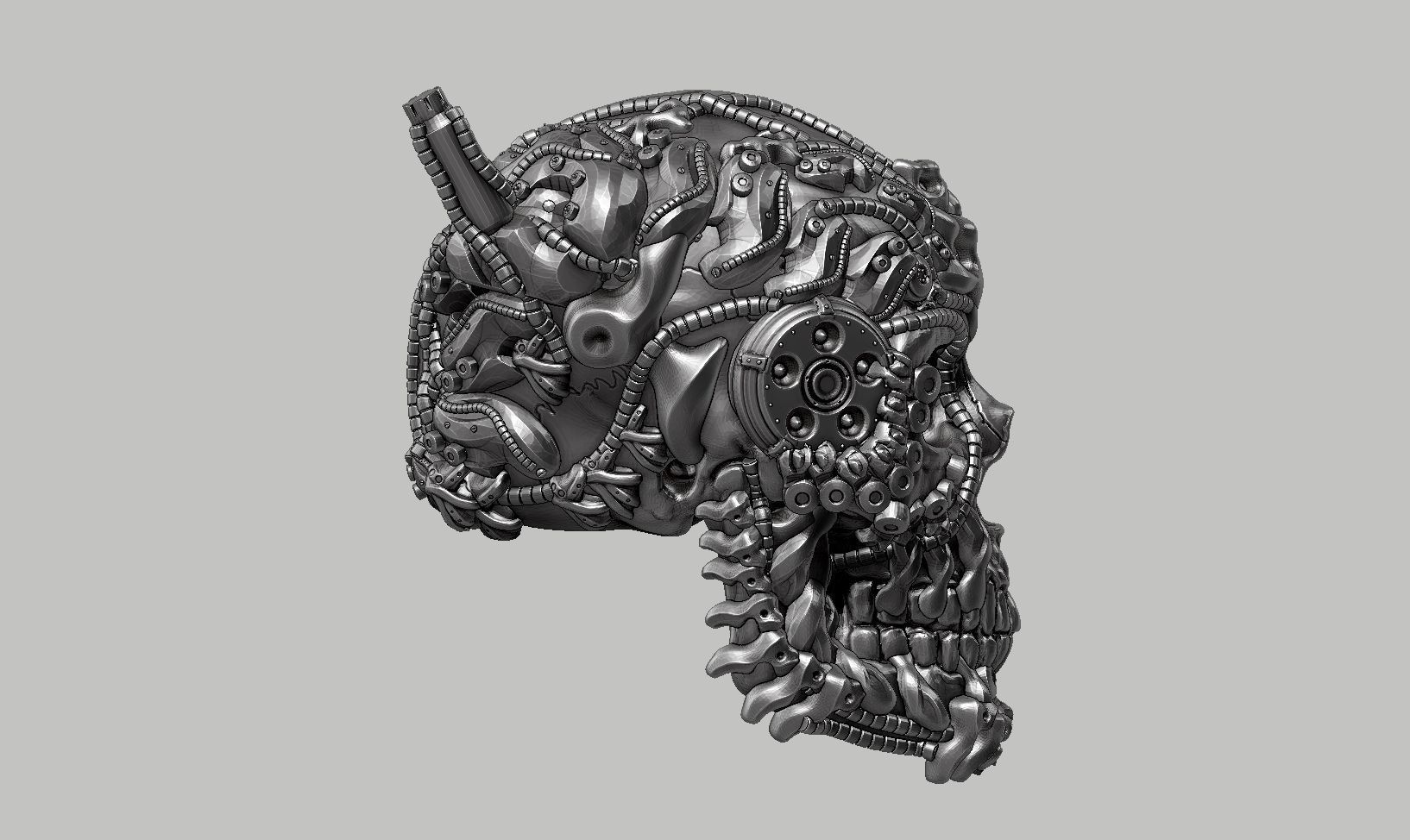 skull robot head a19 3d print model 3D model 3D printable | CGTrader