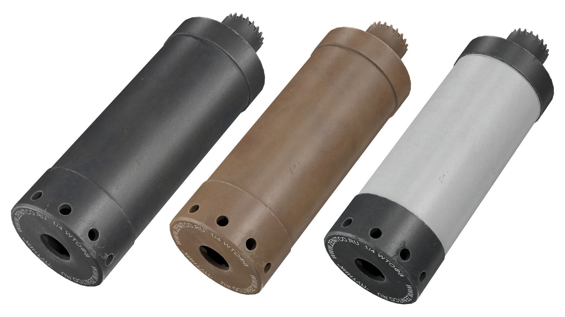 MILITARY DTK Putnik Supressor 3D model rigged | CGTrader