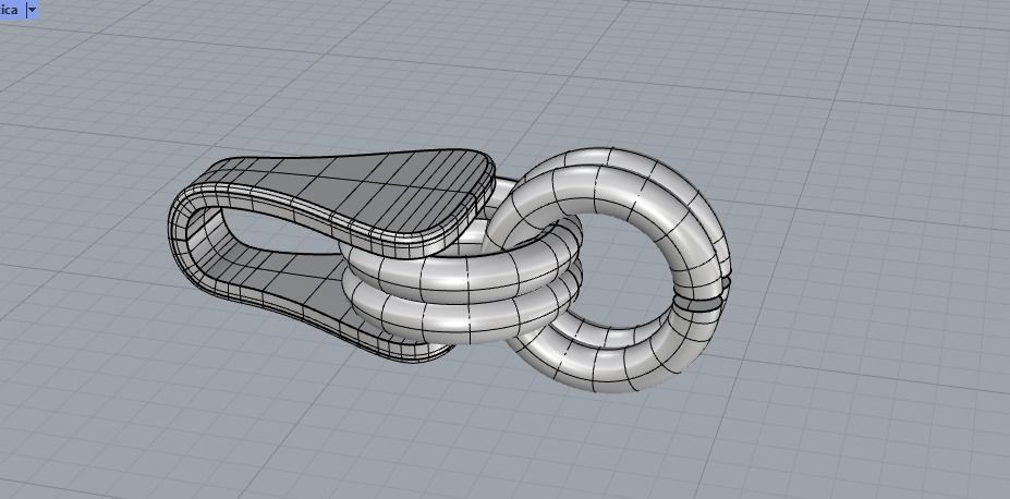 Double ring chain link 3D model 3D printable | CGTrader