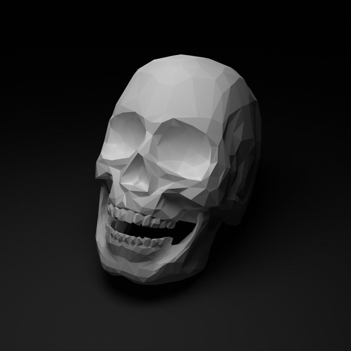 3D model Low Poly Game Ready Skull VR / AR / low-poly | CGTrader