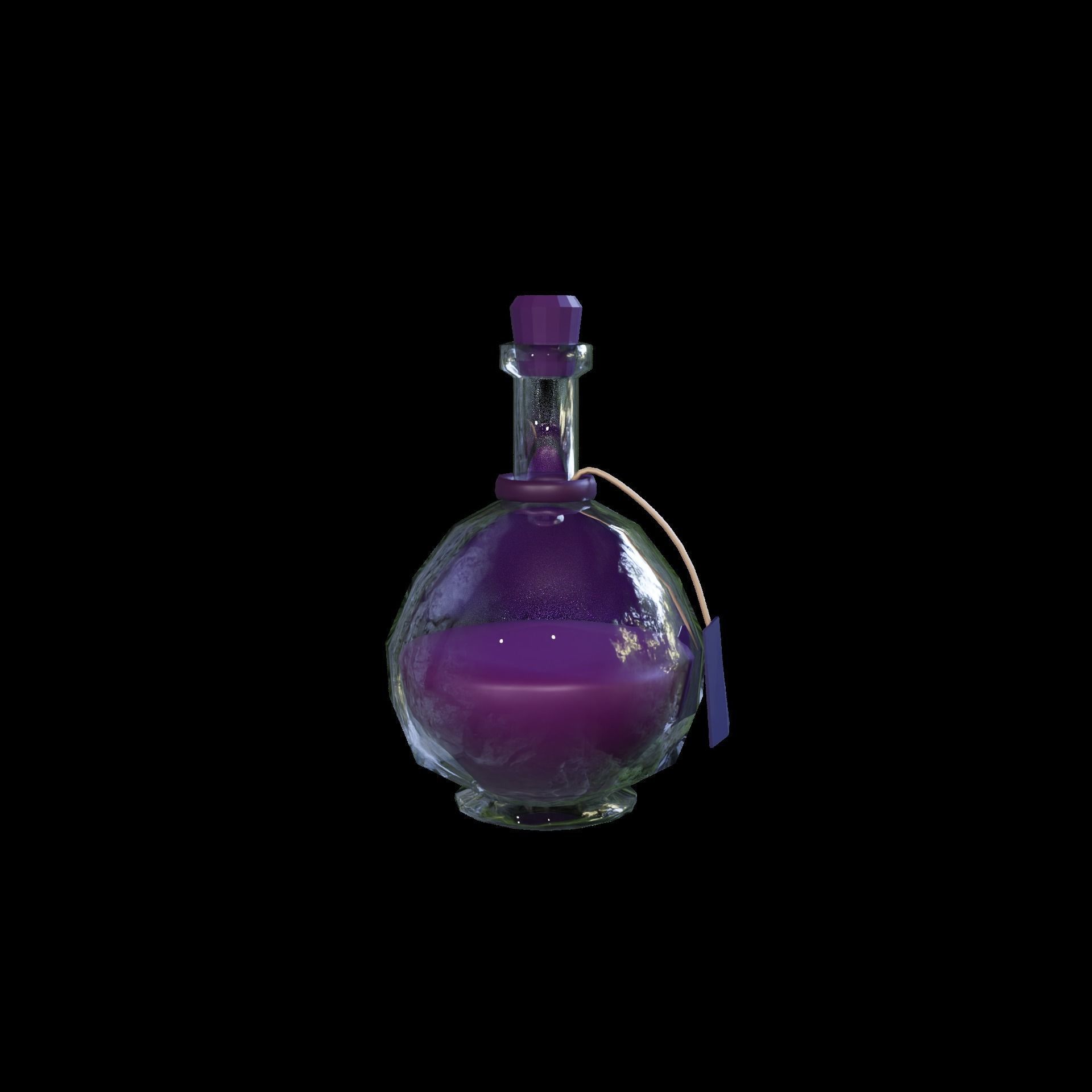 3D model Low Poly Potion Bottle Asset VR / AR / low-poly | CGTrader