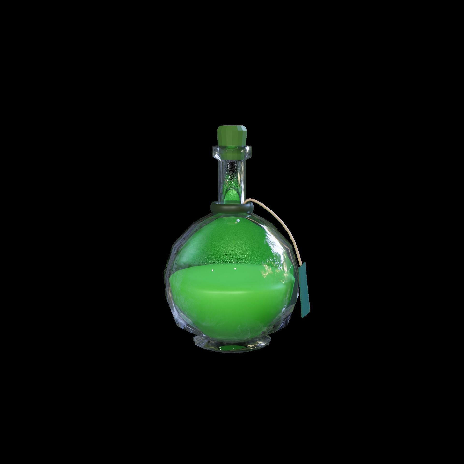 3D model Low Poly Potion Bottle Asset VR / AR / low-poly | CGTrader