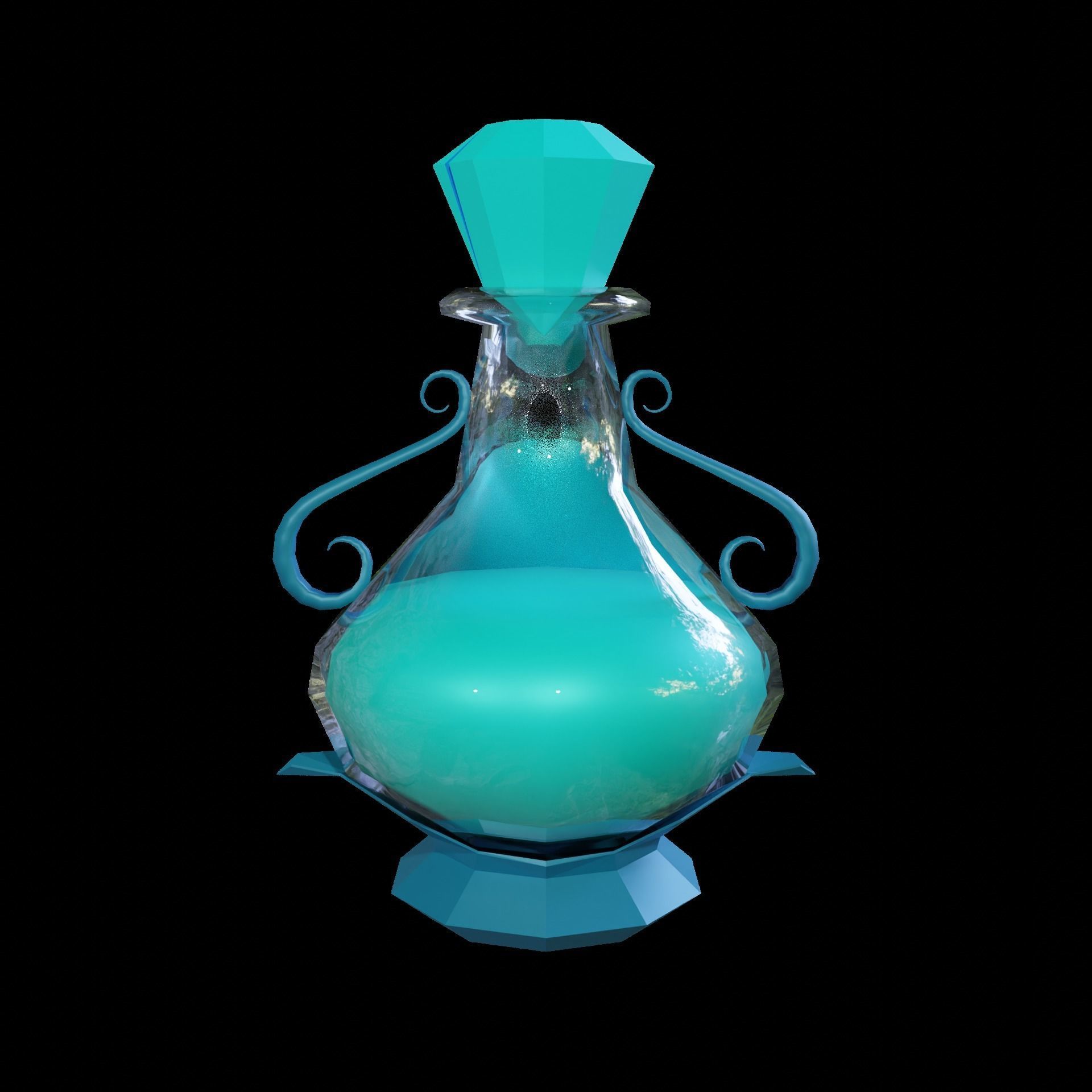 3D model Low Poly Potion Bottle Asset VR / AR / low-poly | CGTrader