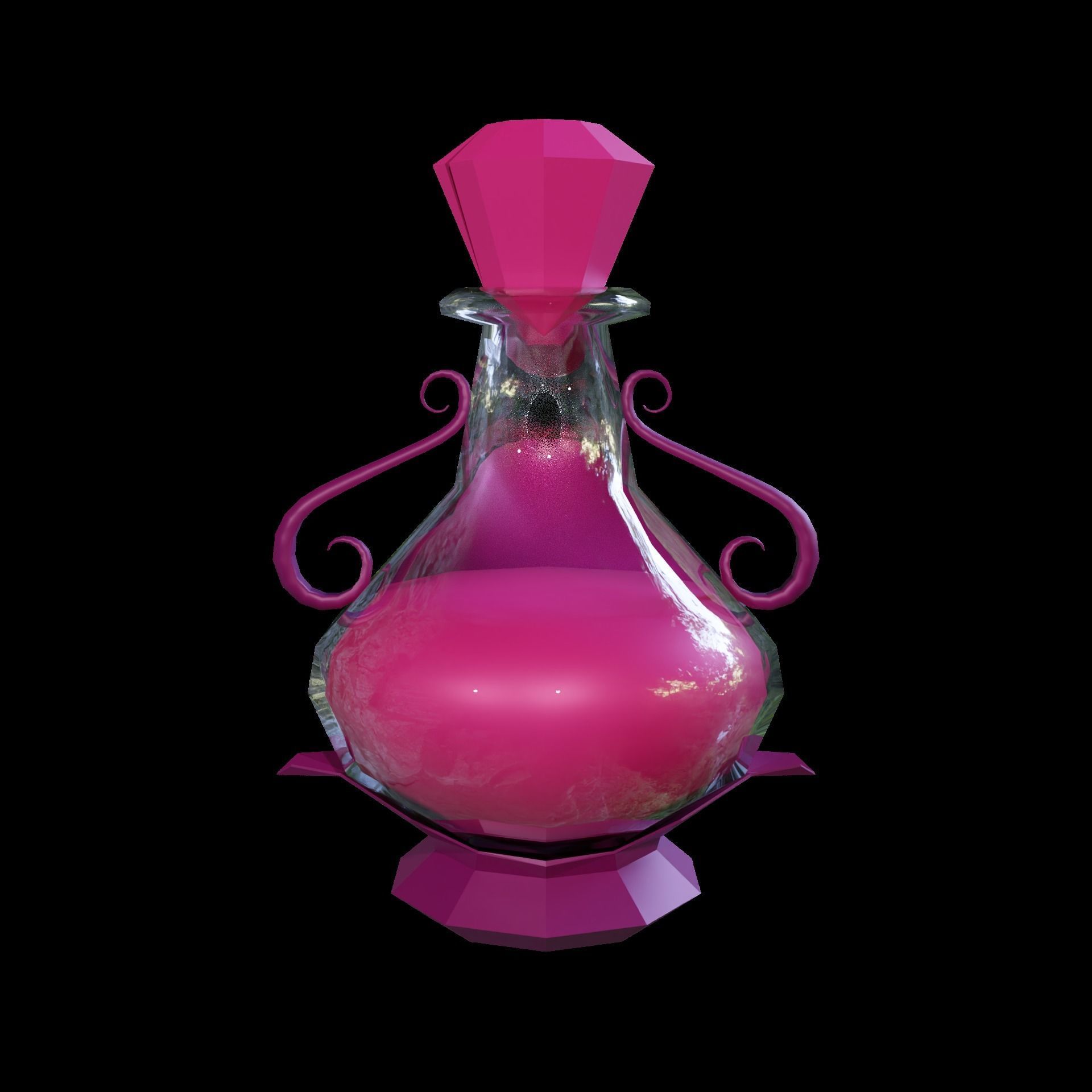 3D model Low Poly Potion Bottle Asset VR / AR / low-poly | CGTrader