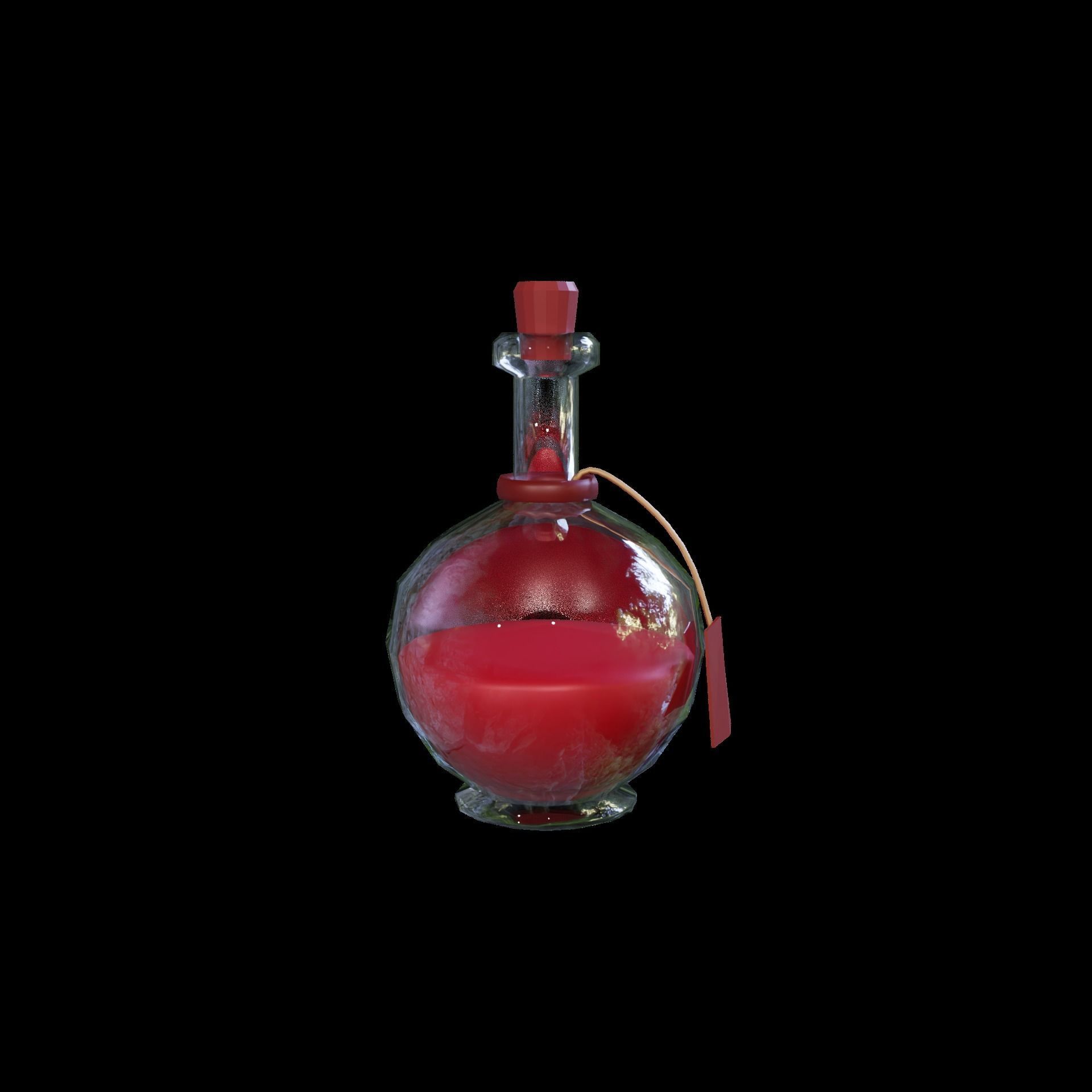 3D model Low Poly Potion Bottle Asset VR / AR / low-poly | CGTrader