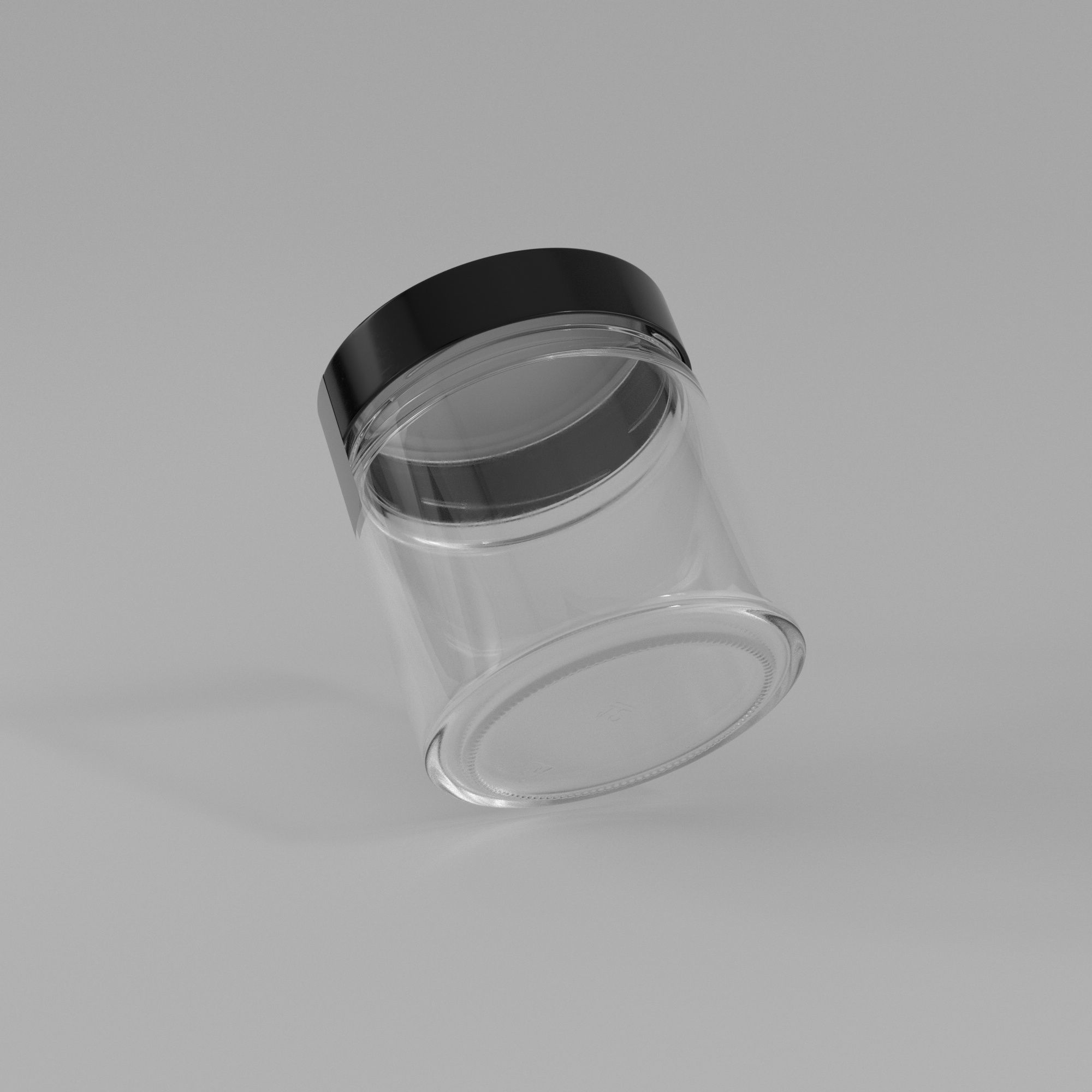 Modern Glass Jar with Label 3D model | CGTrader