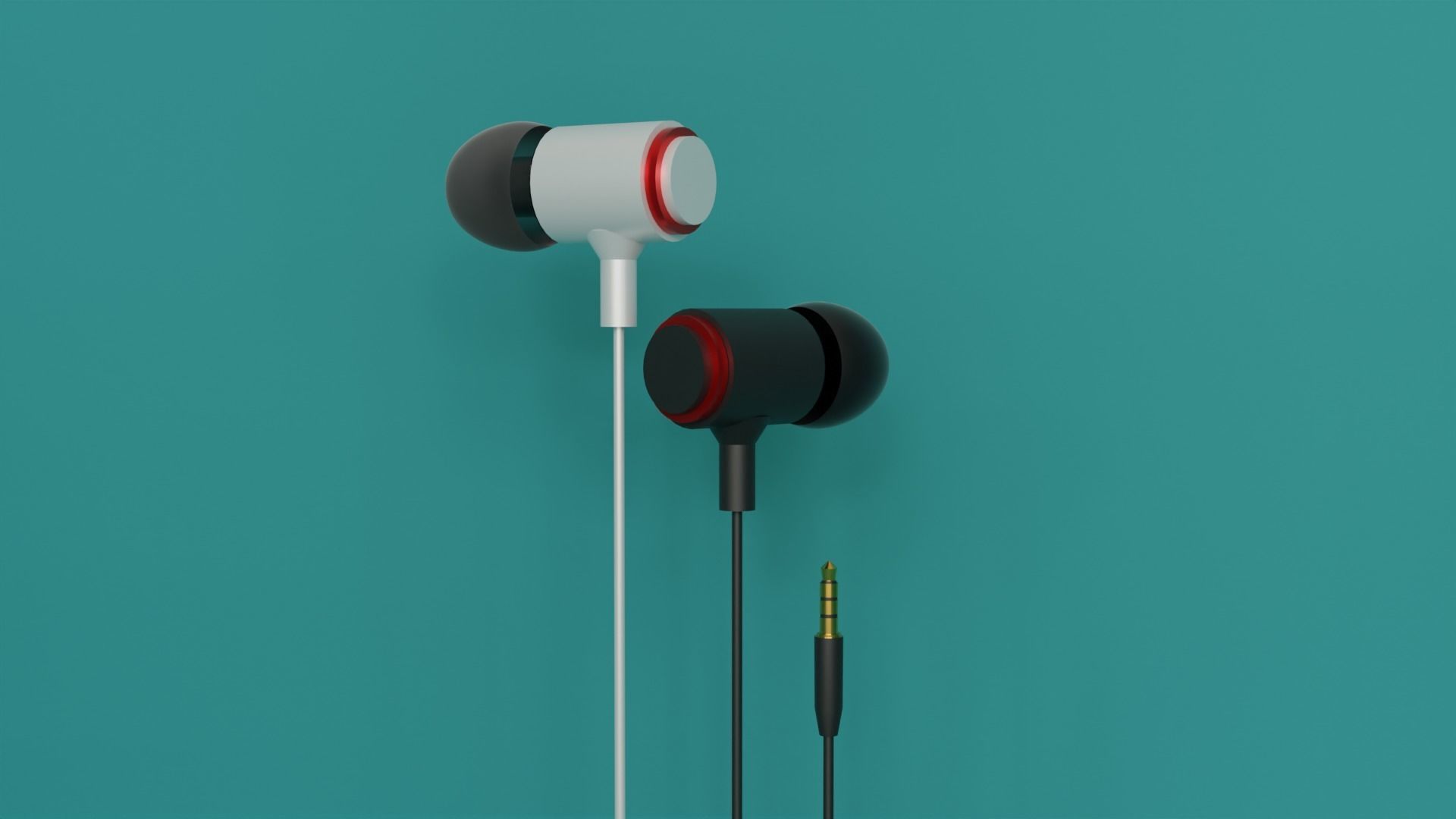 Earphone pair of earphones free 3D model | CGTrader