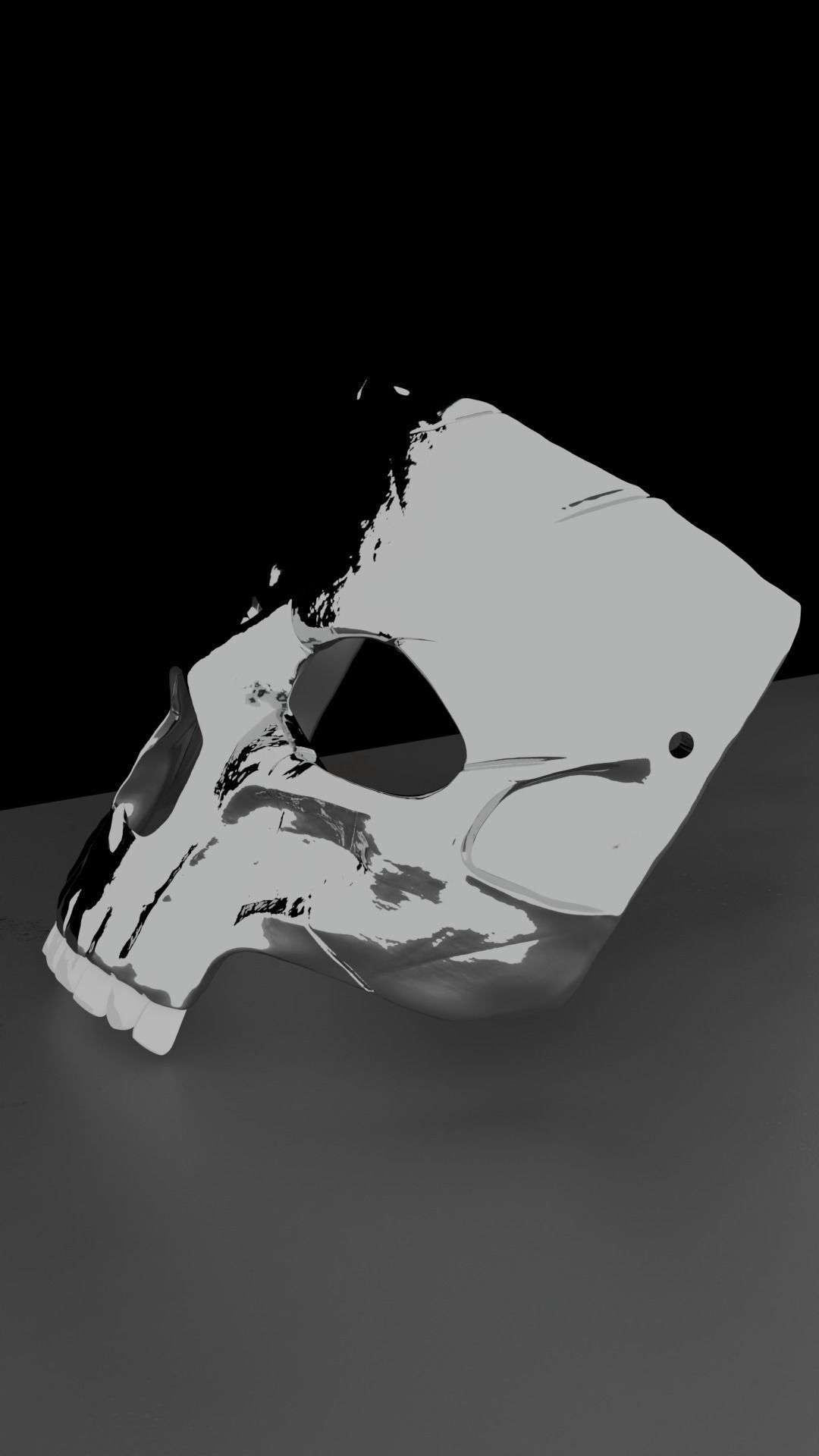Half Skull Mask 3D model 3D printable | CGTrader