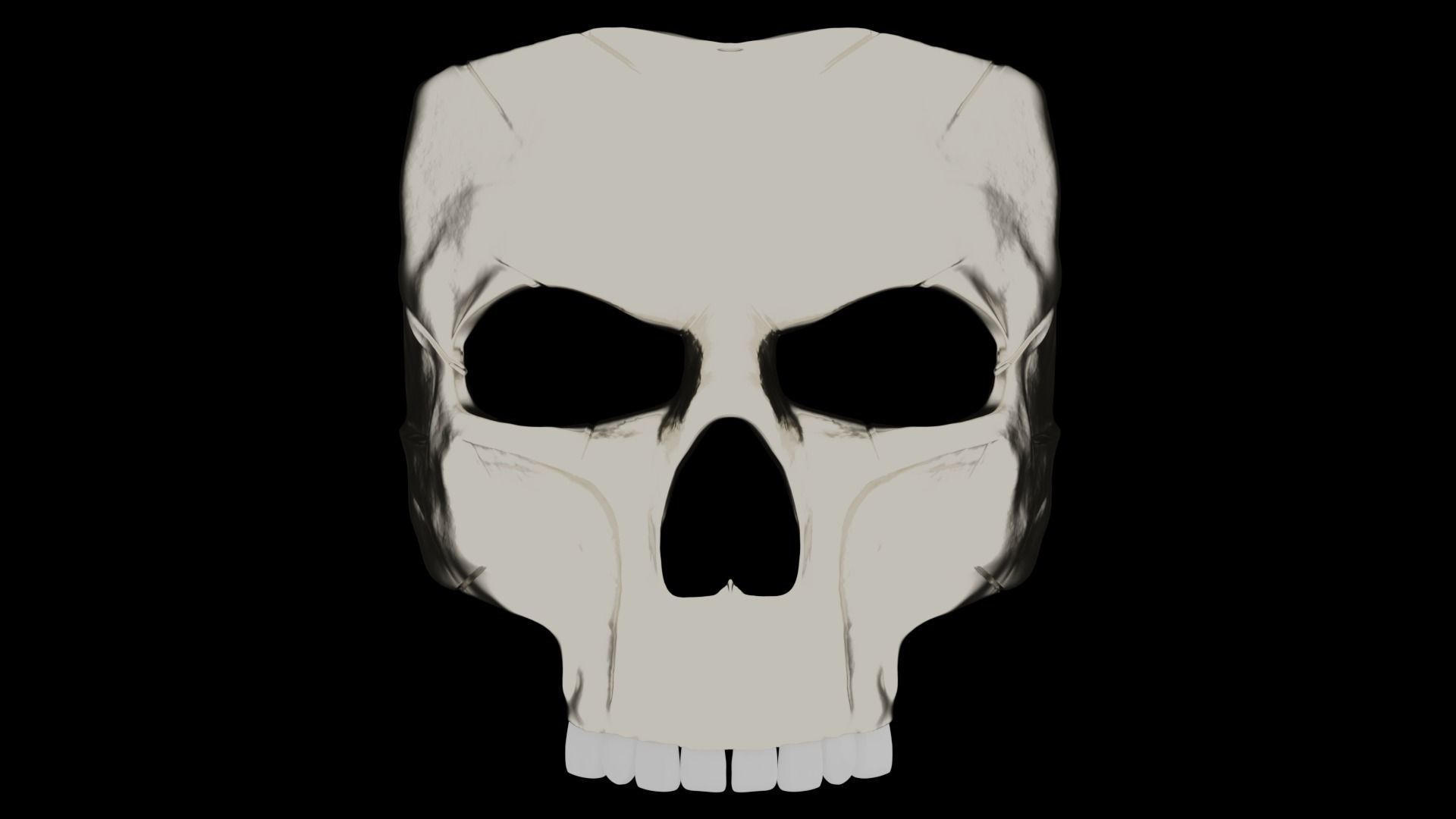 Half Skull Mask 3D model 3D printable | CGTrader