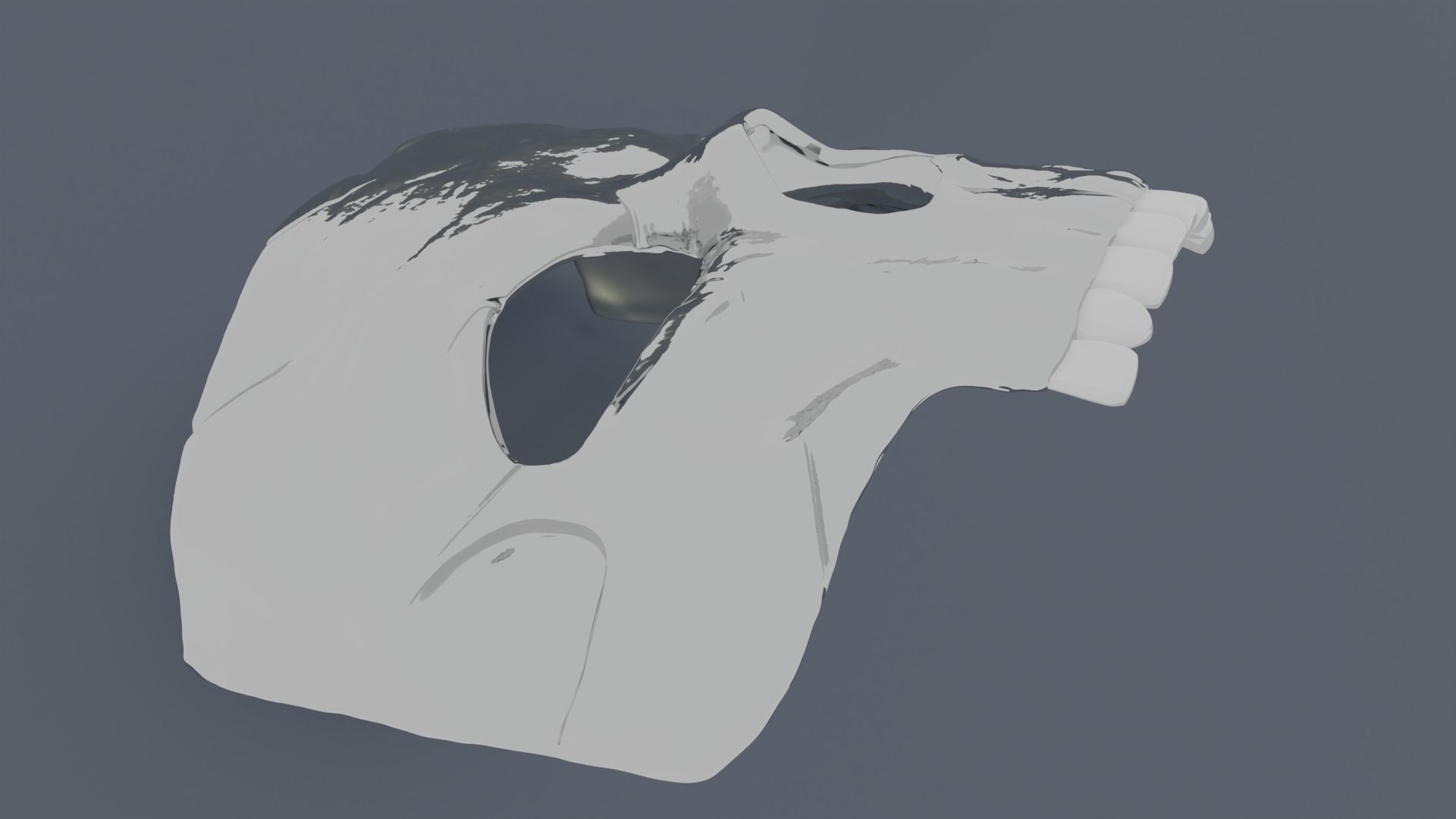 Half Skull Mask 3D model 3D printable | CGTrader