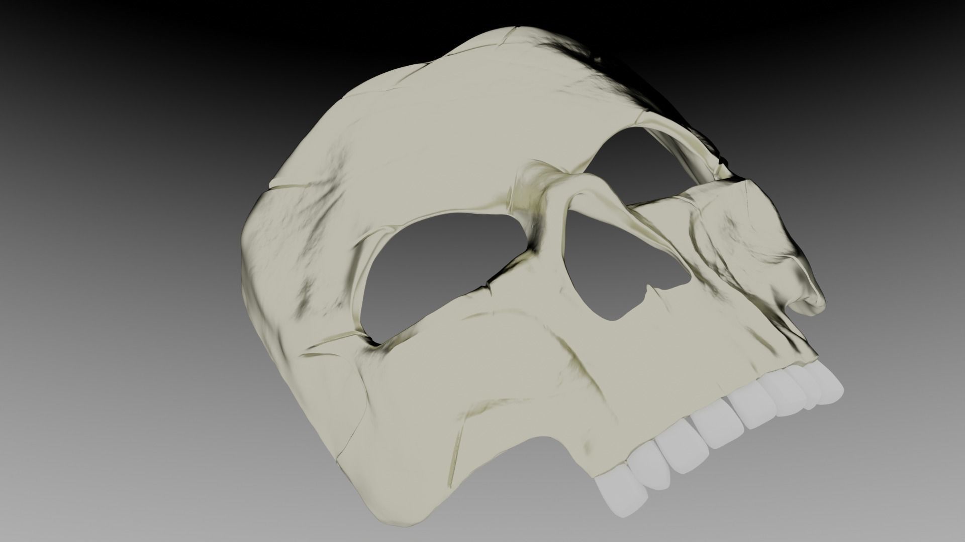 Half Skull Mask 3D model 3D printable | CGTrader