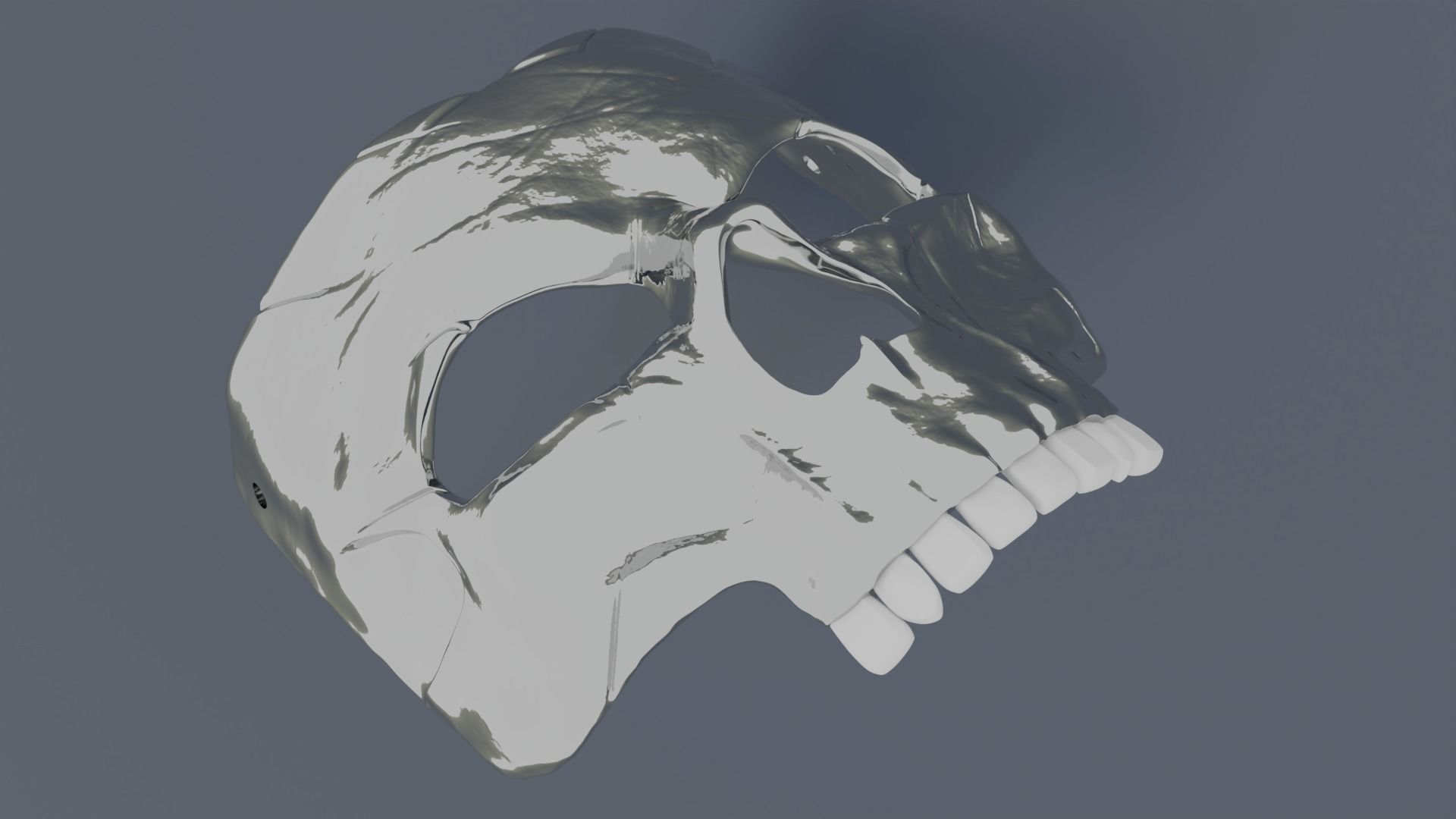 Half Skull Mask 3D model 3D printable | CGTrader