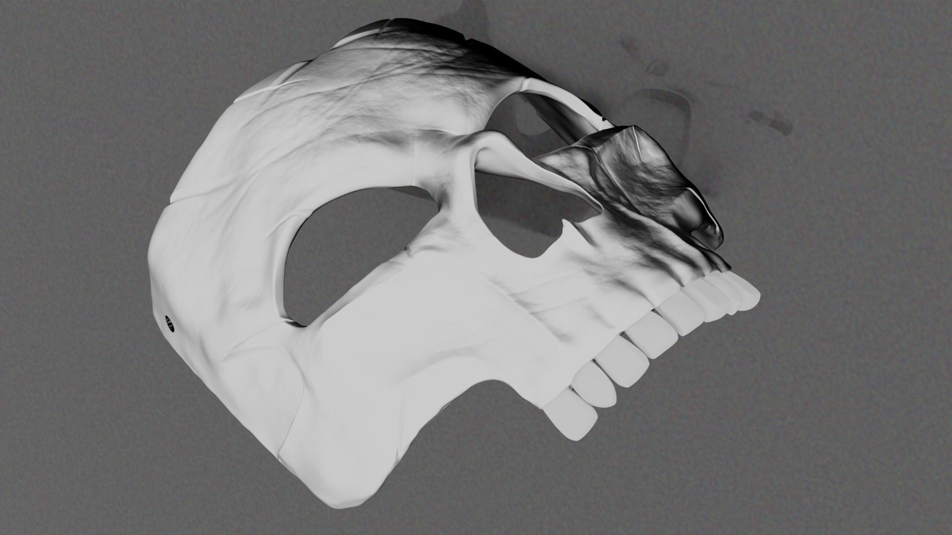 Half Skull Mask 3D model 3D printable | CGTrader