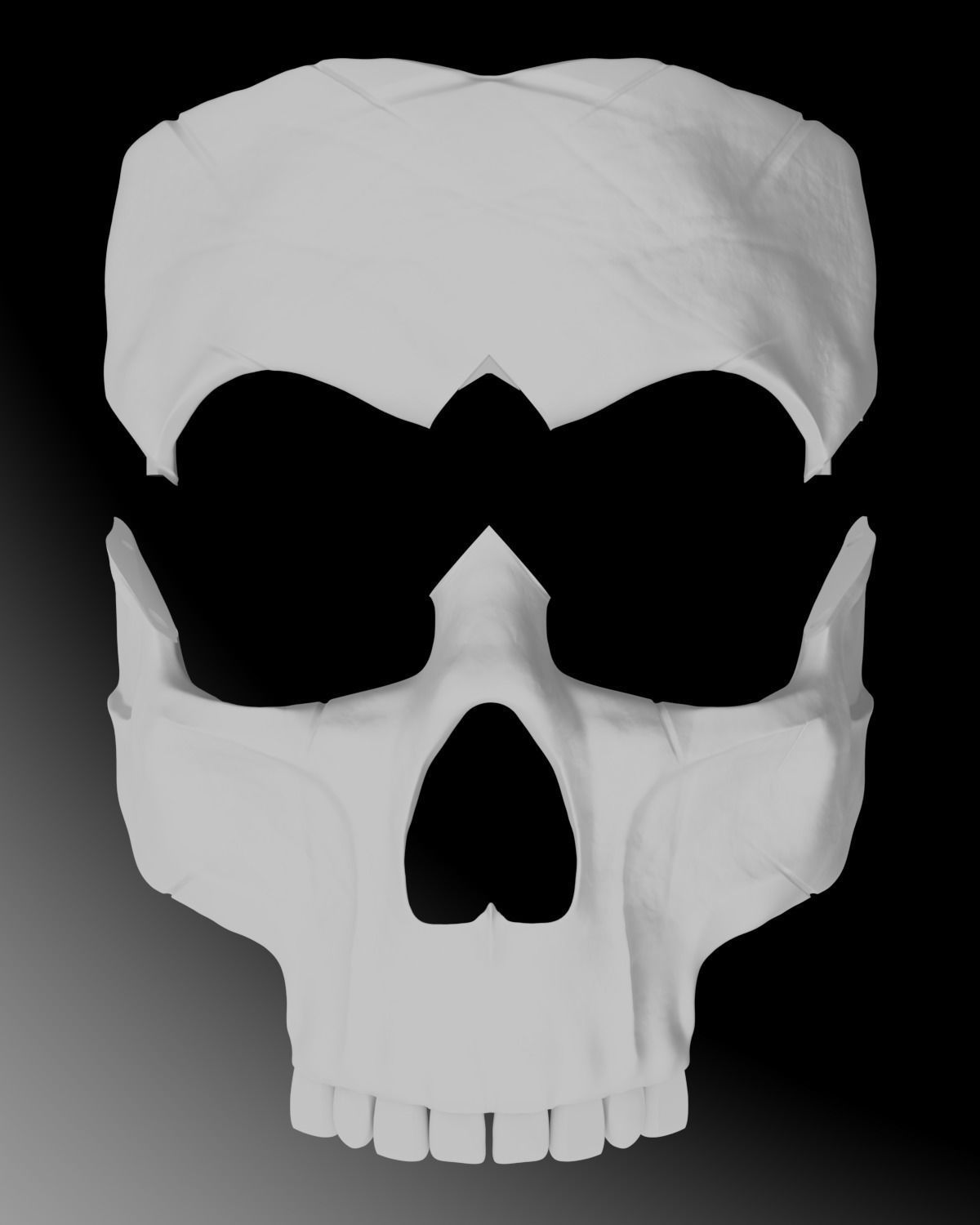 Half Skull Mask 3D model 3D printable | CGTrader
