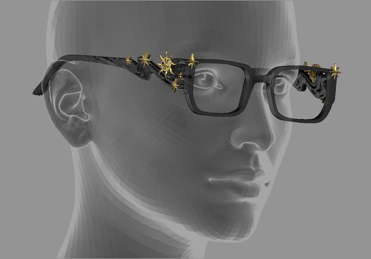 Bayonetta 3 Eyeglass Frames - 3DModel for Cosplay 3D model 3D printable ...