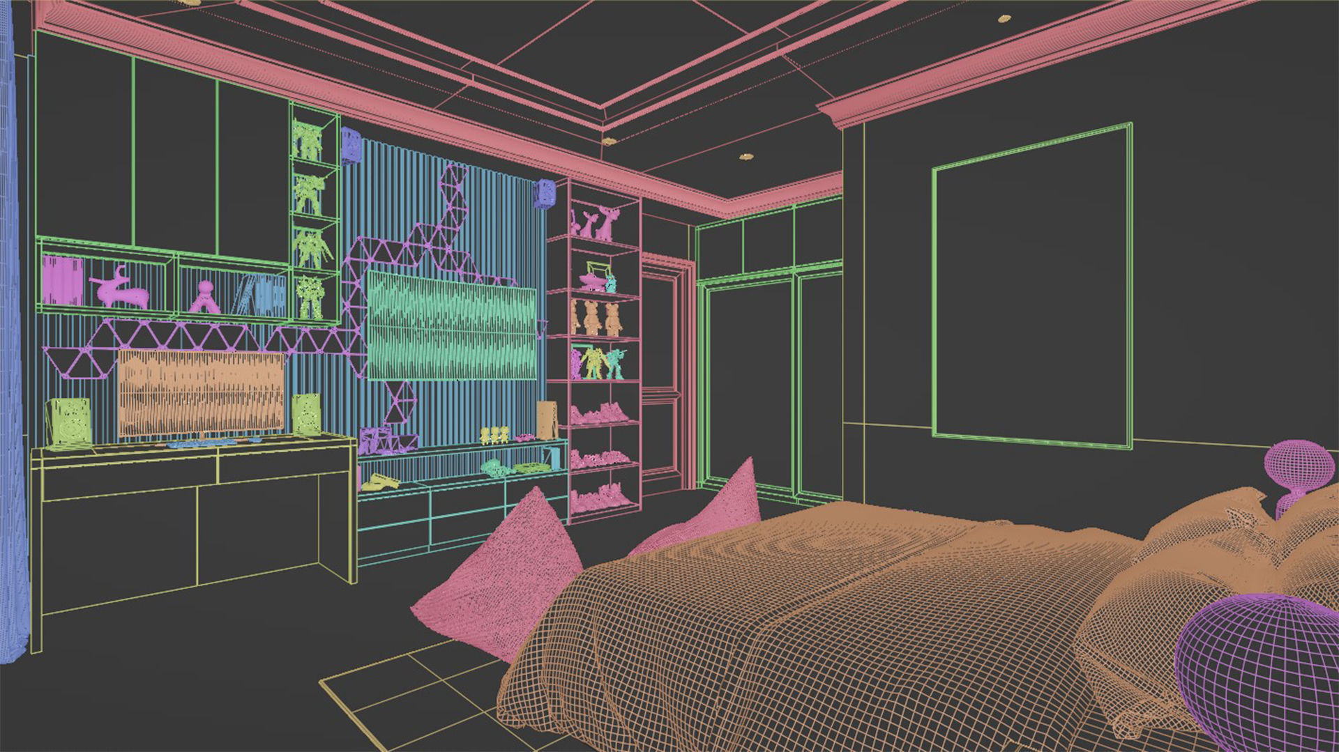 Bedroom Boys Gaming Blender - Fbx - Obj 3D model | CGTrader