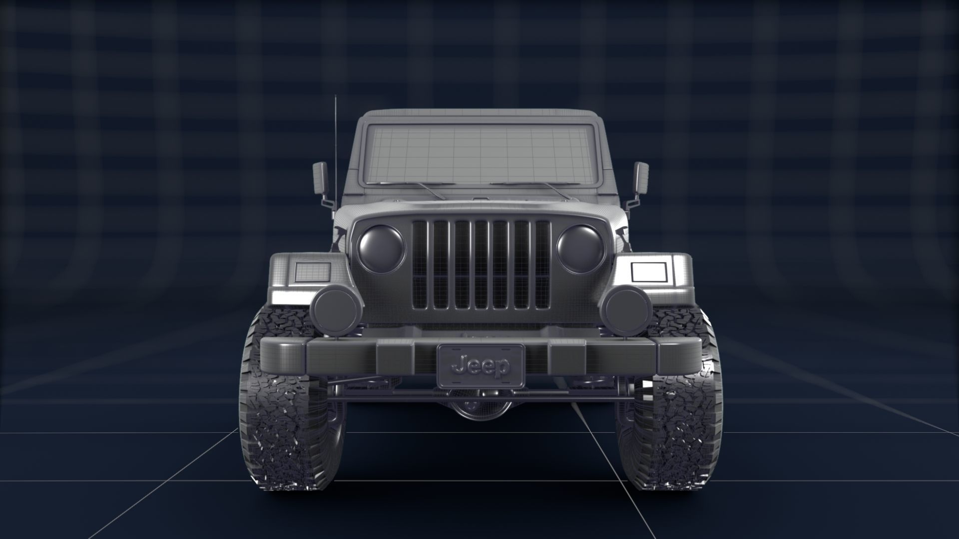3D model Jeep Wrangler TJ Custom Design Jeep Islander theme VR / AR ...
