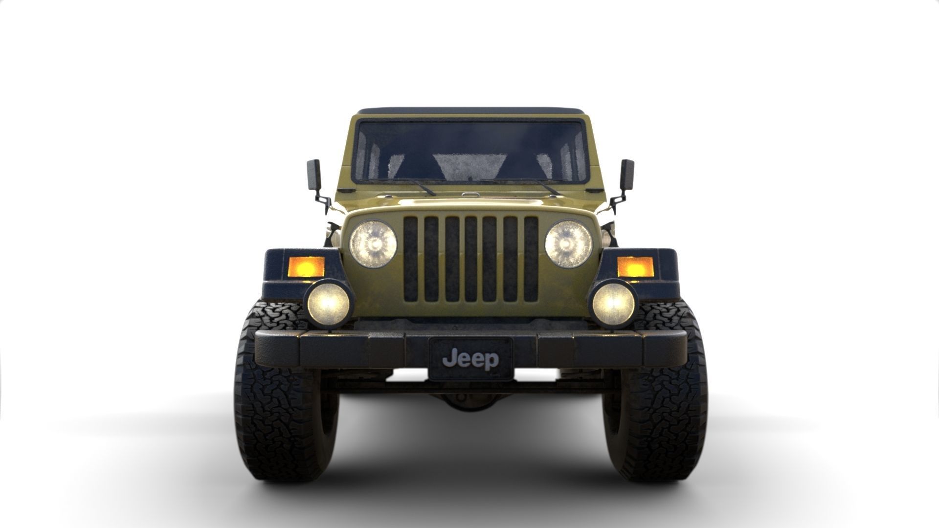 3D model Jeep Wrangler TJ Custom Design Jeep Islander theme VR / AR ...