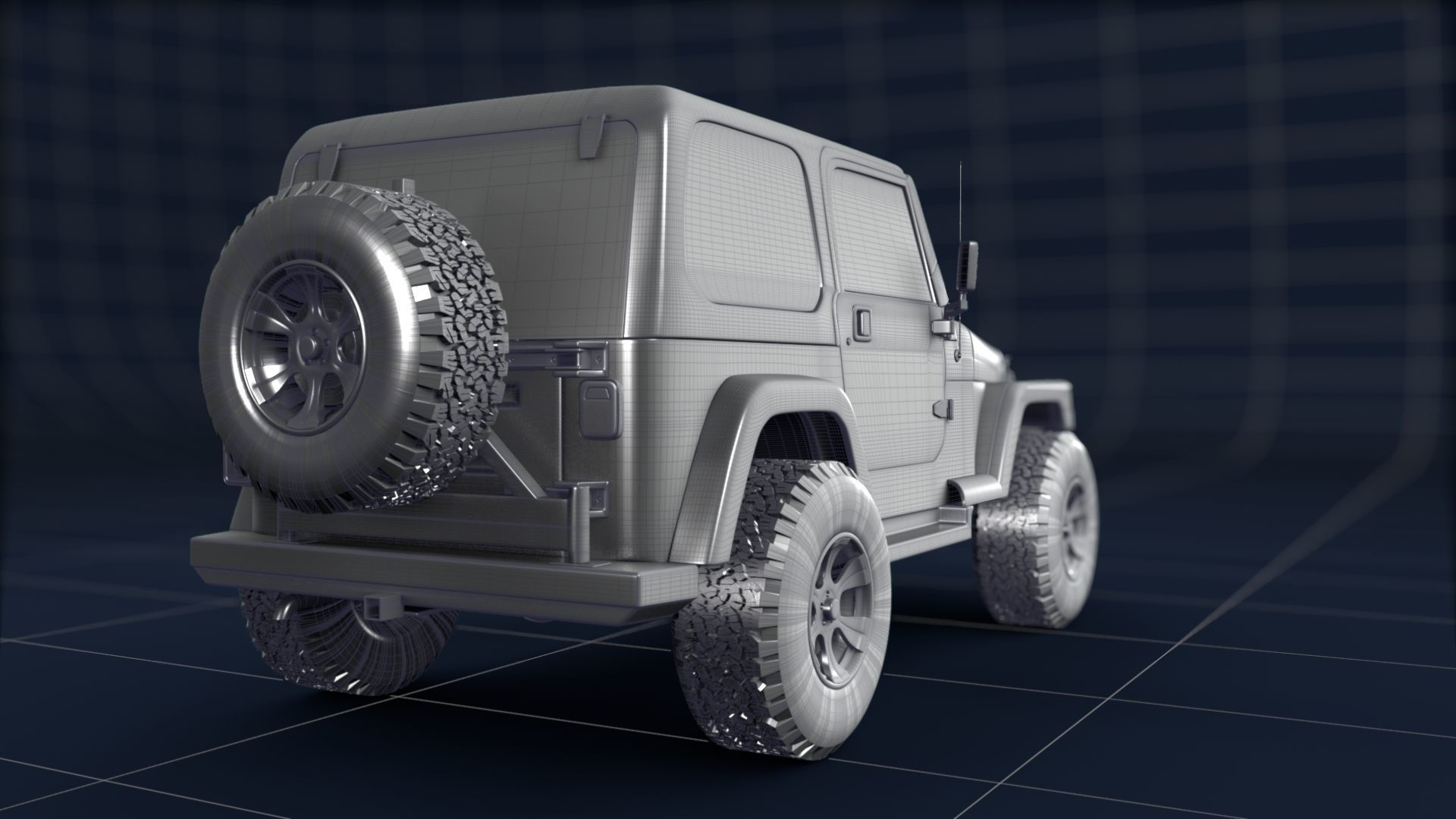 3D model Jeep Wrangler TJ Custom Design Jeep Islander theme VR / AR ...