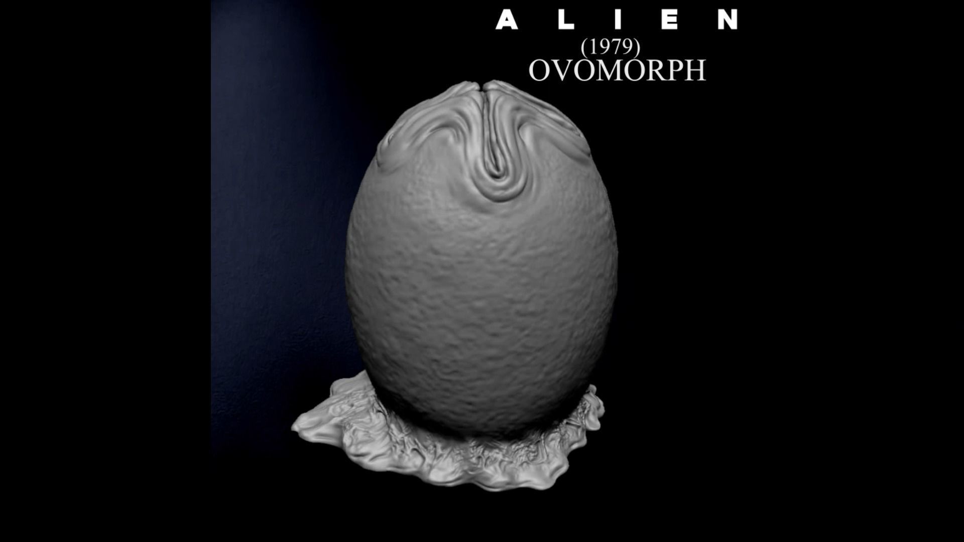 3D PRINTABLE ALIEN EGG OVOMORPH 1979 WITH BASE 3D model 3D printable ...