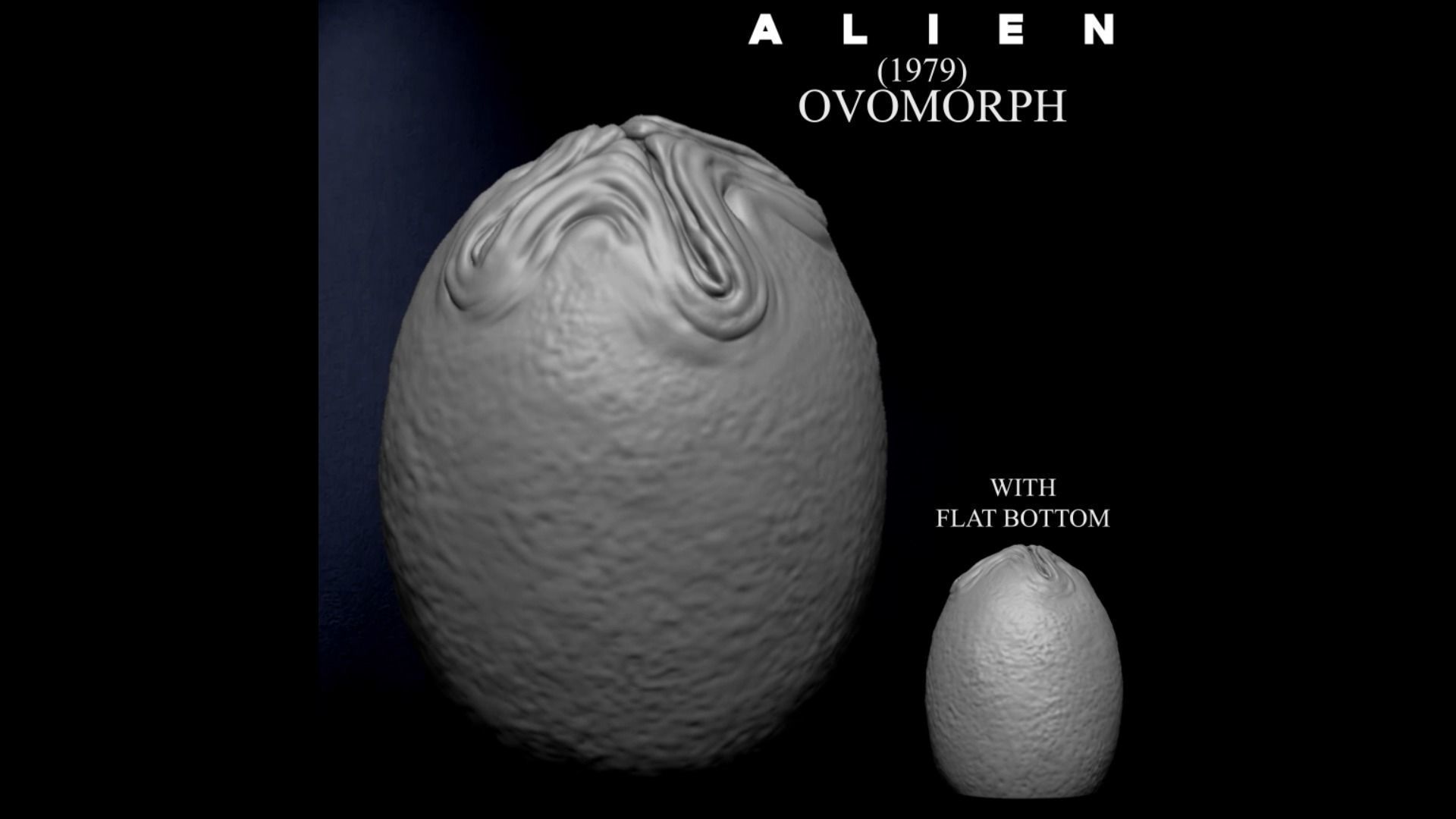 3D PRINTABLE ALIEN EGG OVOMORPH 1979 FLAT BOTTOM 3D model 3D printable ...