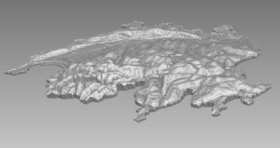 Swiss map 3D model 3D printable | CGTrader