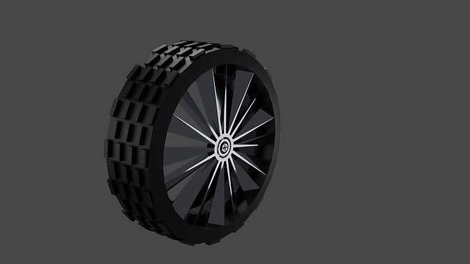 3D model Low Poly Car Wheel VR / AR / low-poly | CGTrader